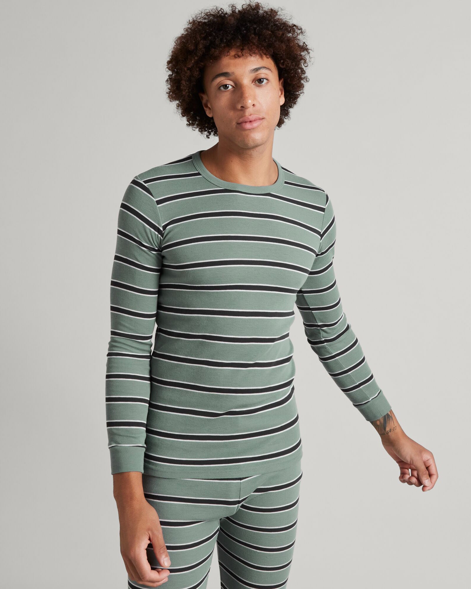 KMDCore Long Sleeve Top - Gum Tree/Graphite Stripe – Kathmandu NZ