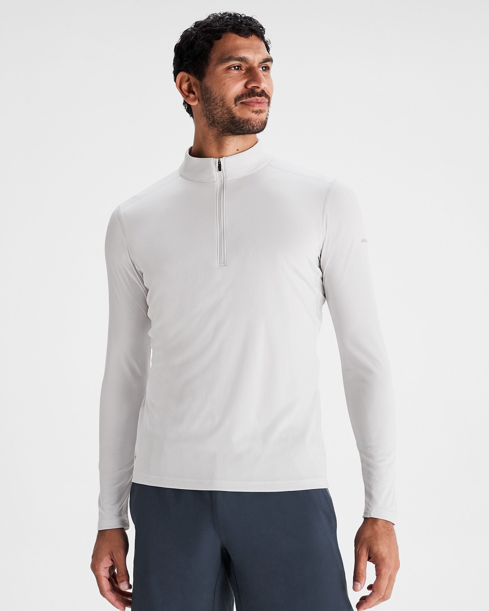 Men's Seeker Quarter Zip Top - Mist – Kathmandu NZ