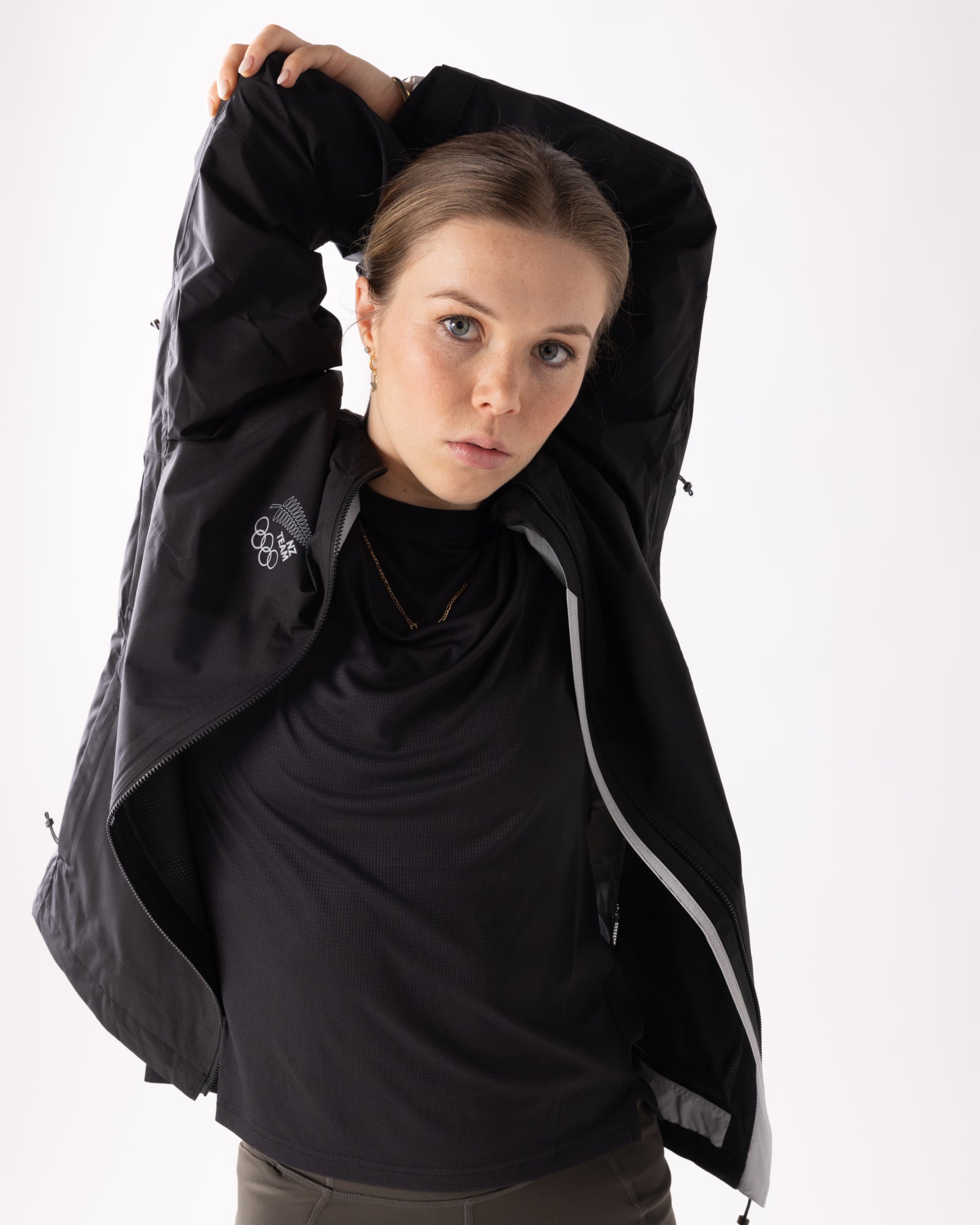 Women's Trailhead Stretch Rain Jacket - Black | New Zealand Team Suppo ...