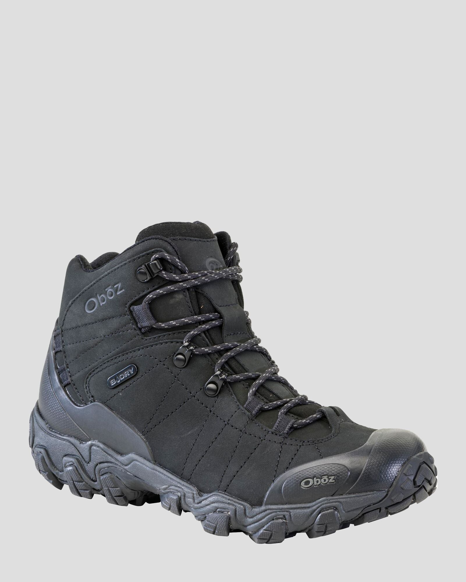 Men's Oboz Bridger Mid Hiking Boots - Wide - Black Sea – Kathmandu NZ
