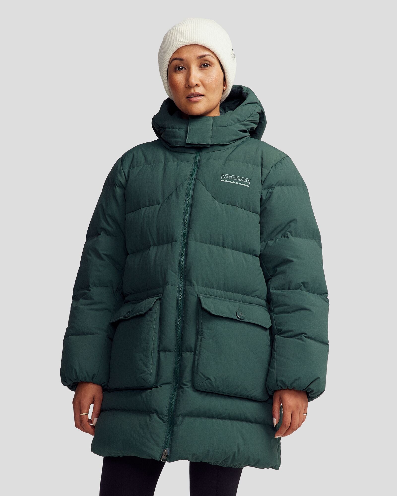 Women's Epiq Down Heritage Parka Jacket - Deep Forest – Kathmandu NZ