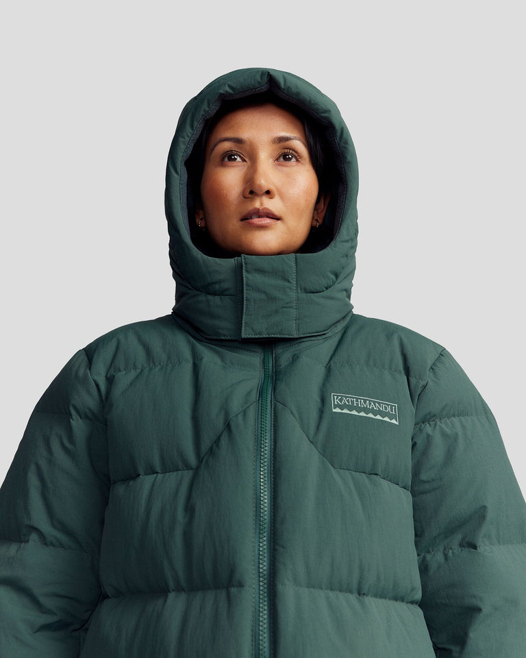 Women's Epiq Down Heritage Parka Jacket - Deep Forest – Kathmandu NZ