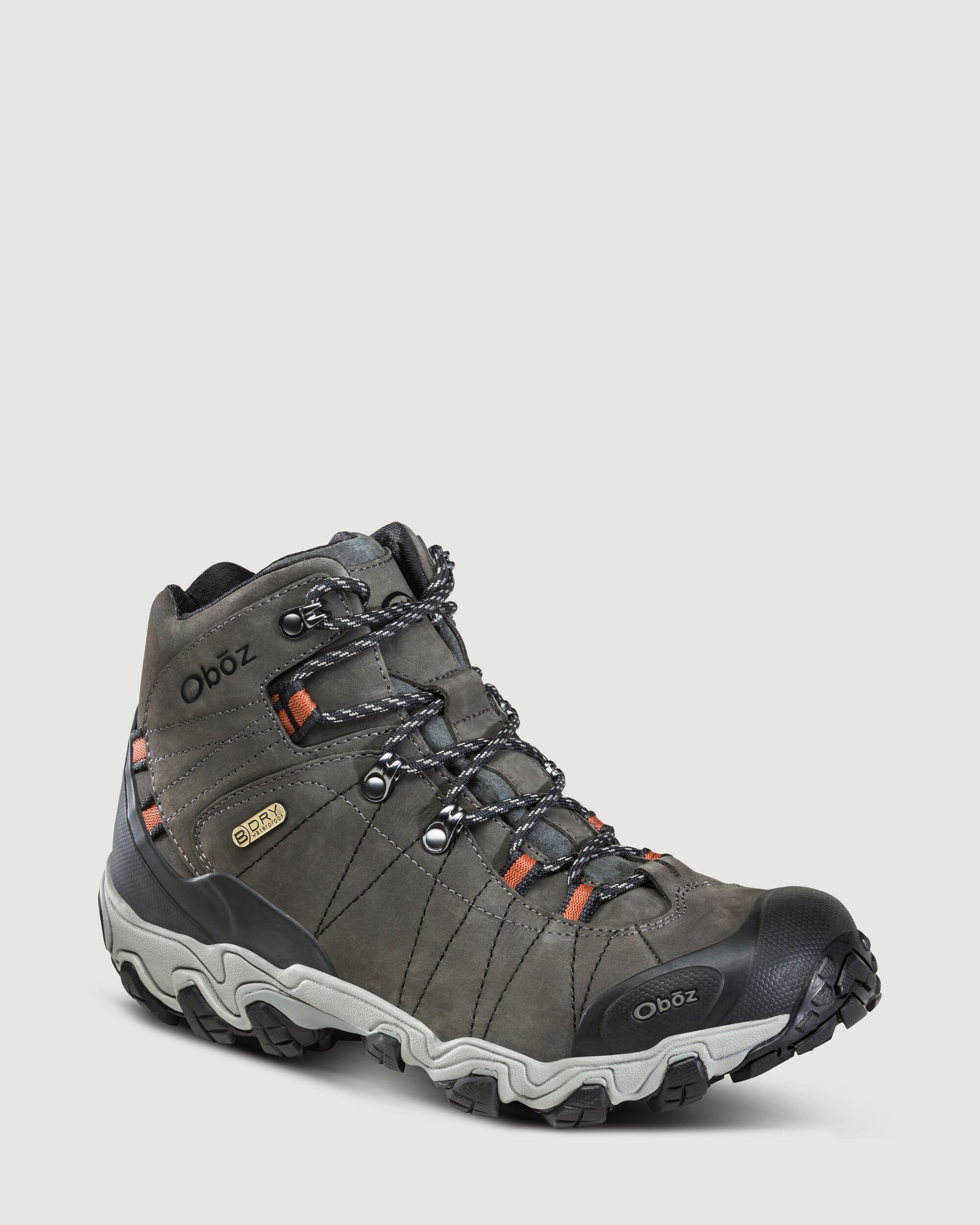 Men's Oboz Bridger Waterproof Mid Hiking Boots - Raven – Kathmandu NZ