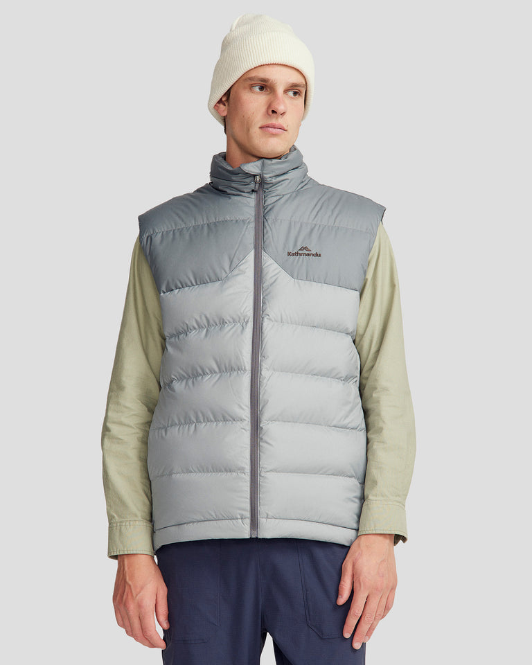 Men's Epiq Down Vest - Moon/Light Moon – Kathmandu NZ