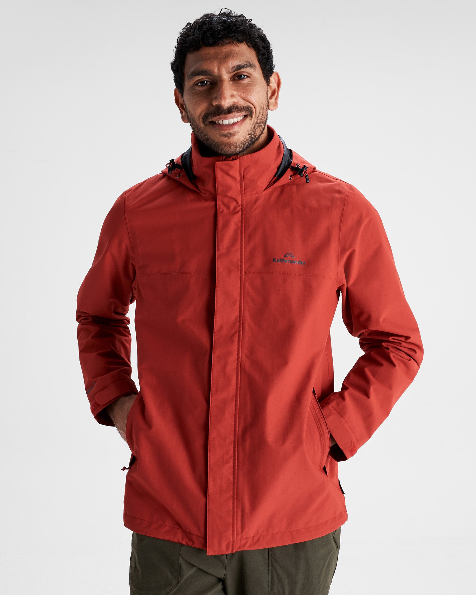 Men's Andulo 2-layer Rain Jacket - Spicy Chilli Pepper – Kathmandu NZ