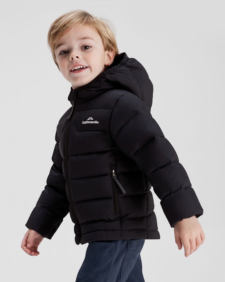 Kids' Epiq Down Jacket - Black/Black – Kathmandu NZ