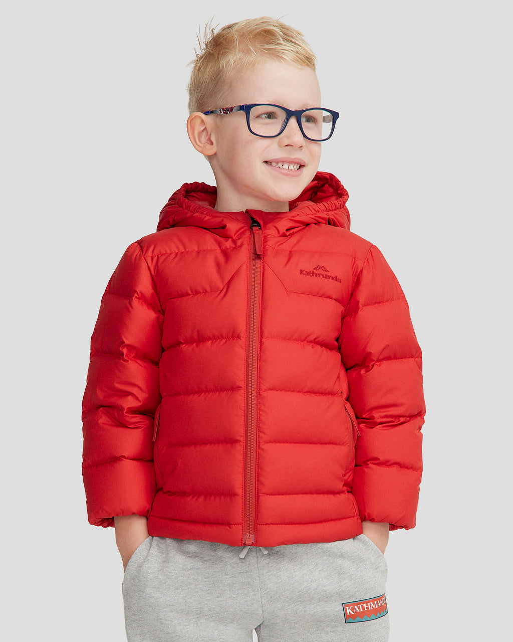 Kids' Epiq Down Jacket - Spicy Chilli Pepper – Kathmandu NZ