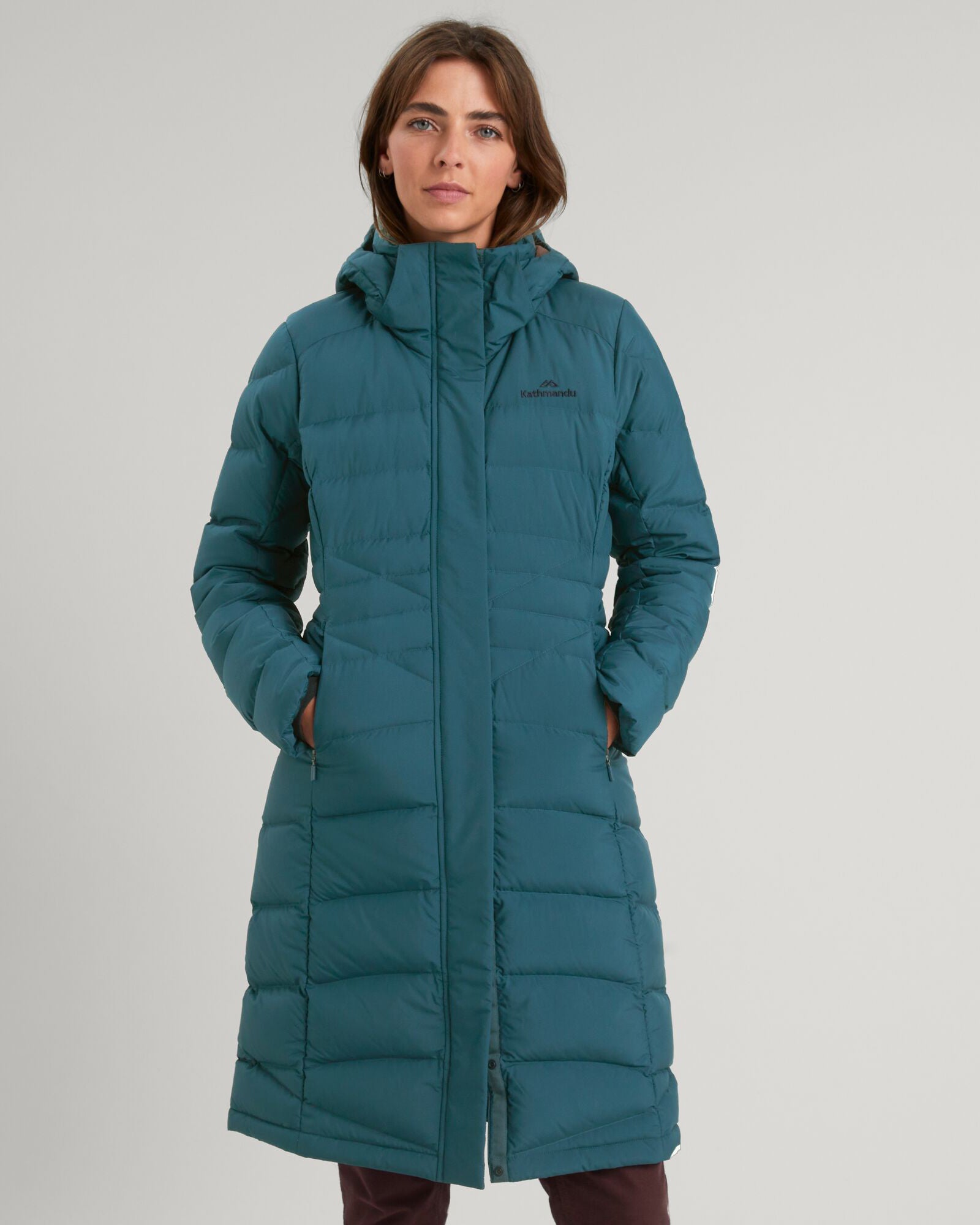 Women's Winterburn Down Parka Jacket - Deep Lagoon – Kathmandu NZ