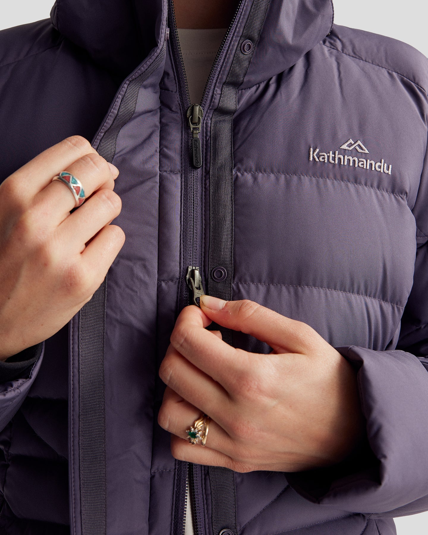 Winterburn Women's Longline Down Jacket v2 - Orbit – Kathmandu NZ