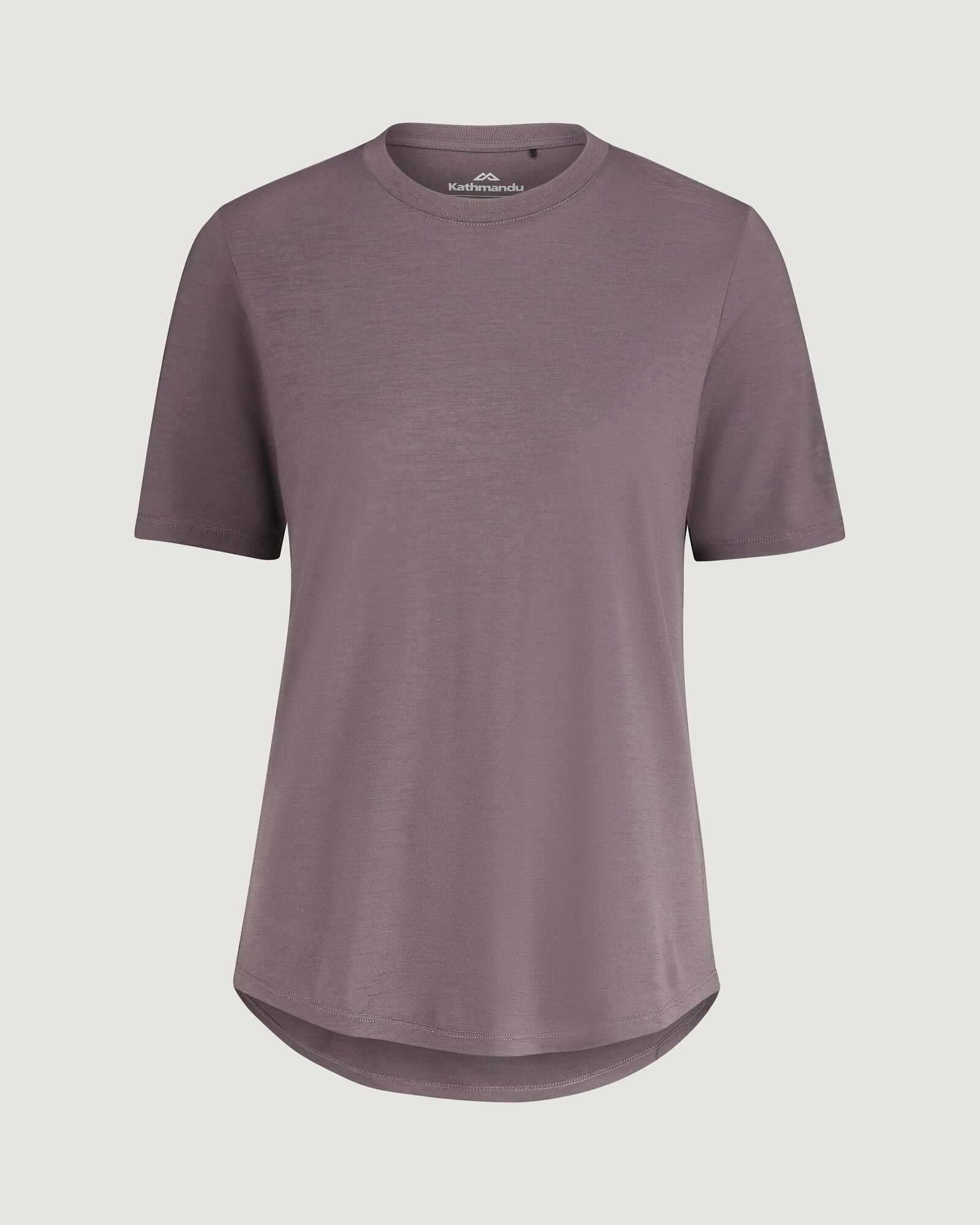 Women's 100% Merino Short Sleeve Crew Top - Light Quartz – Kathmandu NZ