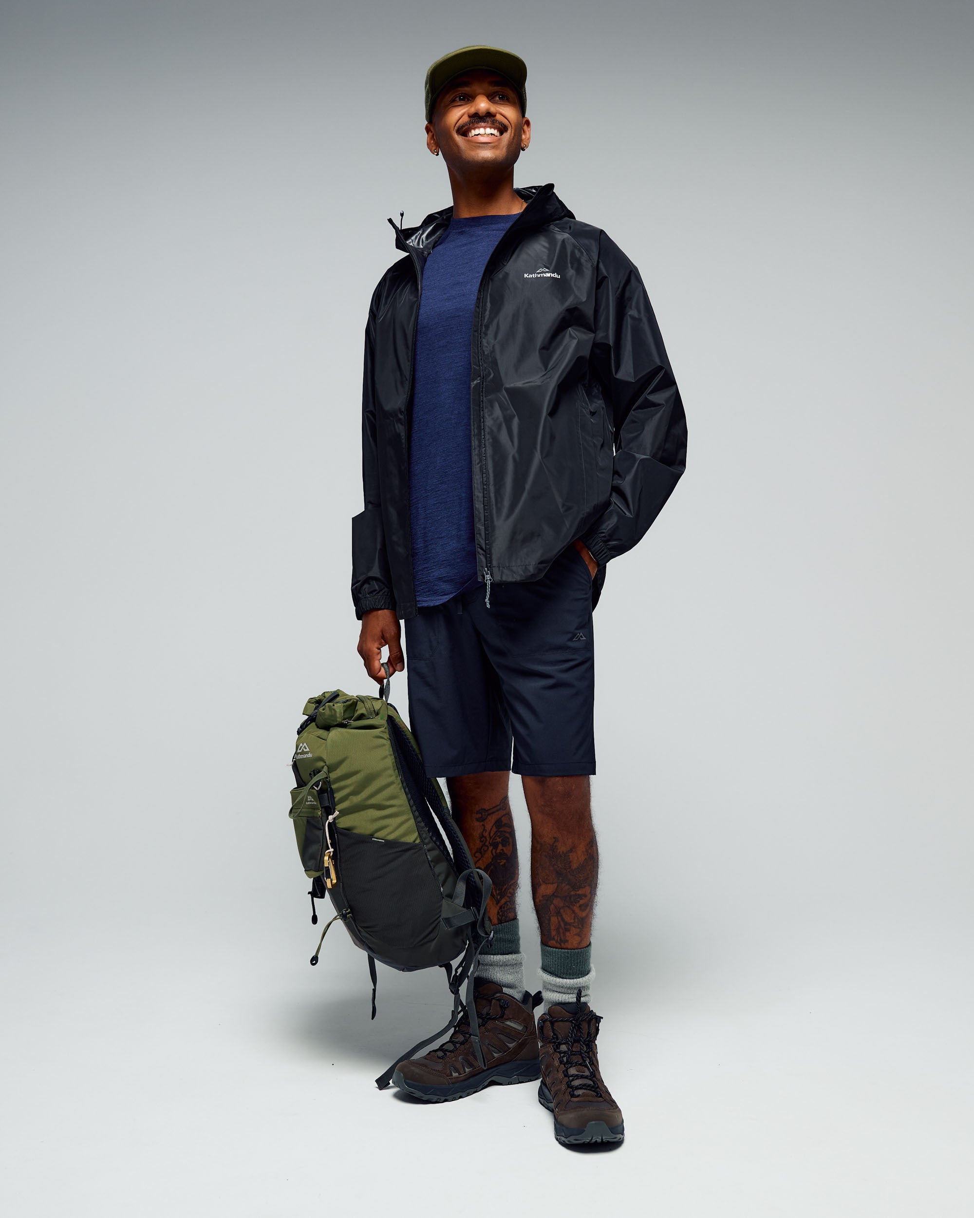 Men's Pocket-it 2-layer Rain Jacket - Black – Kathmandu NZ