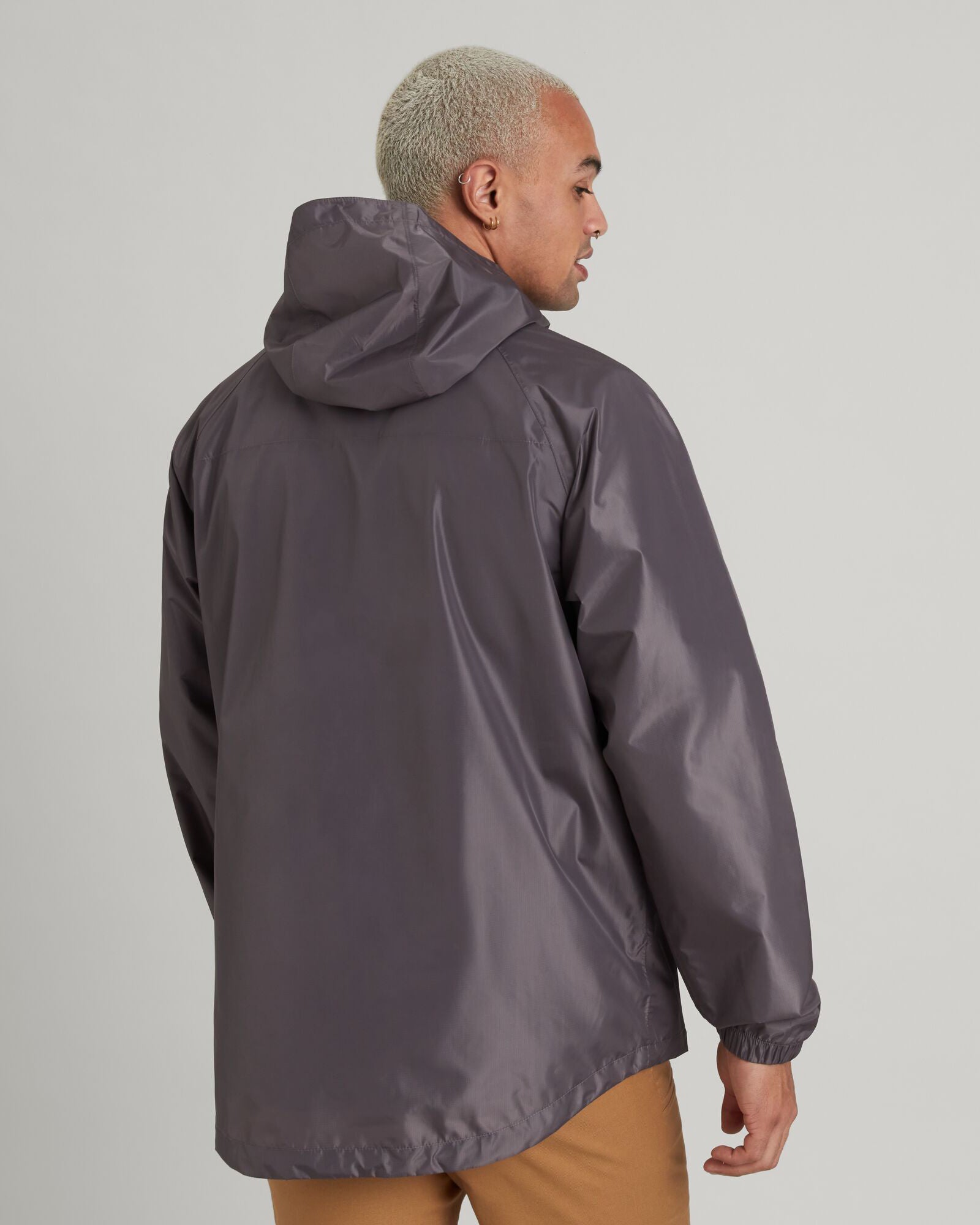 Men's Pocket-it 2-layer Rain Jacket - Light Quartz – Kathmandu NZ
