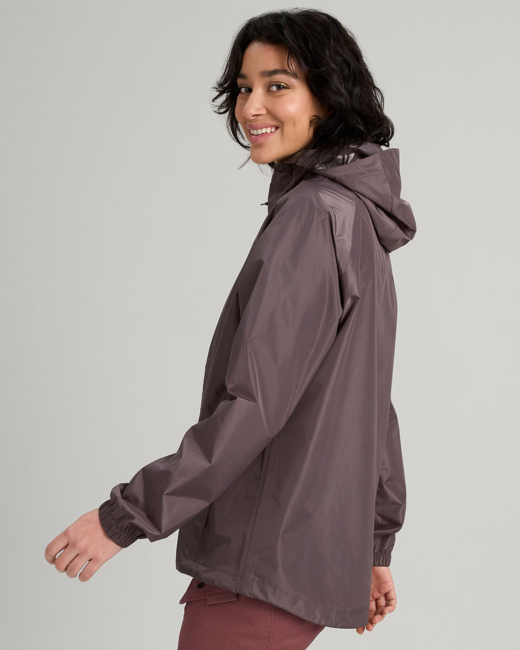 Women's Pocket-it 2-layer Rain Jacket - Light Quartz – Kathmandu NZ