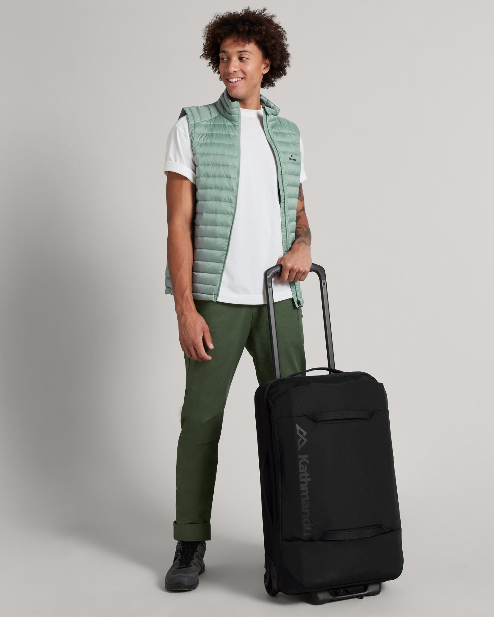 Split Level Trolley - 60L - Black/Black – Kathmandu NZ