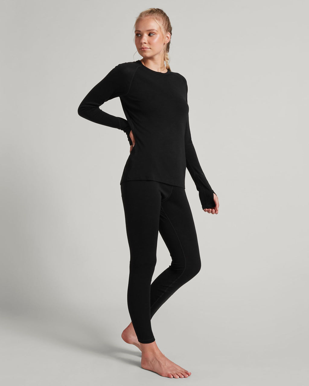 Women's KMDMerino Baselayer Long Sleeve Top - Black – Kathmandu NZ
