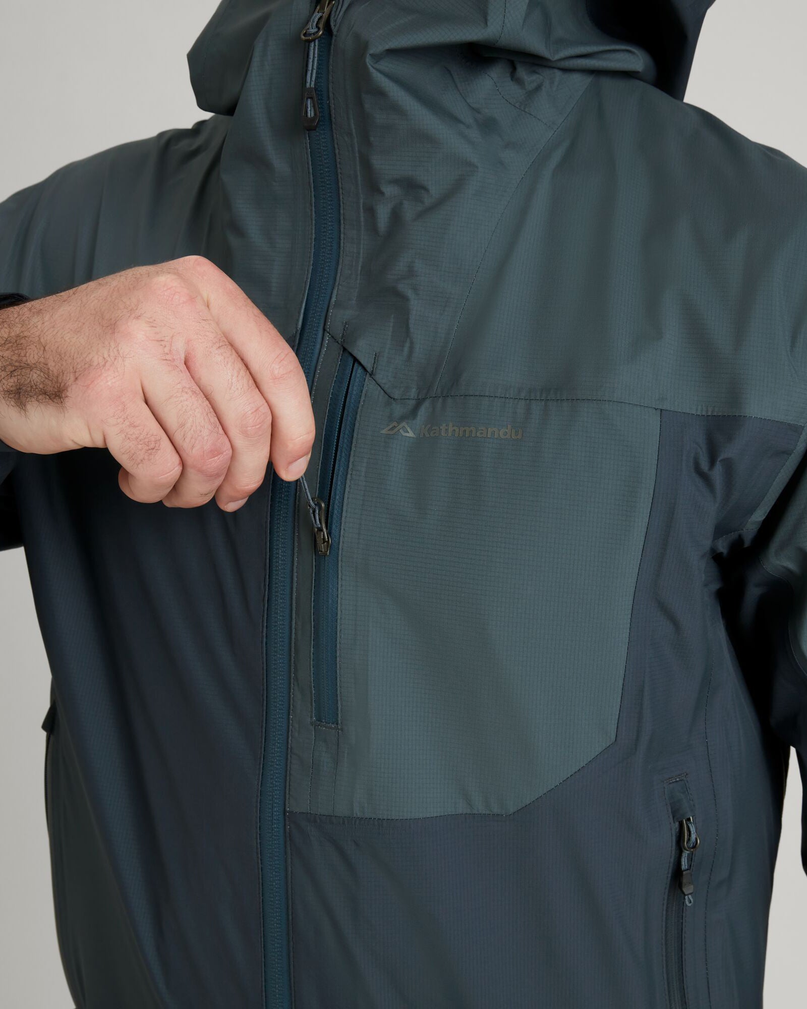 Men's STORM-Chaser 3-layer Rain Jacket - Night/Light Night – Kathmandu NZ