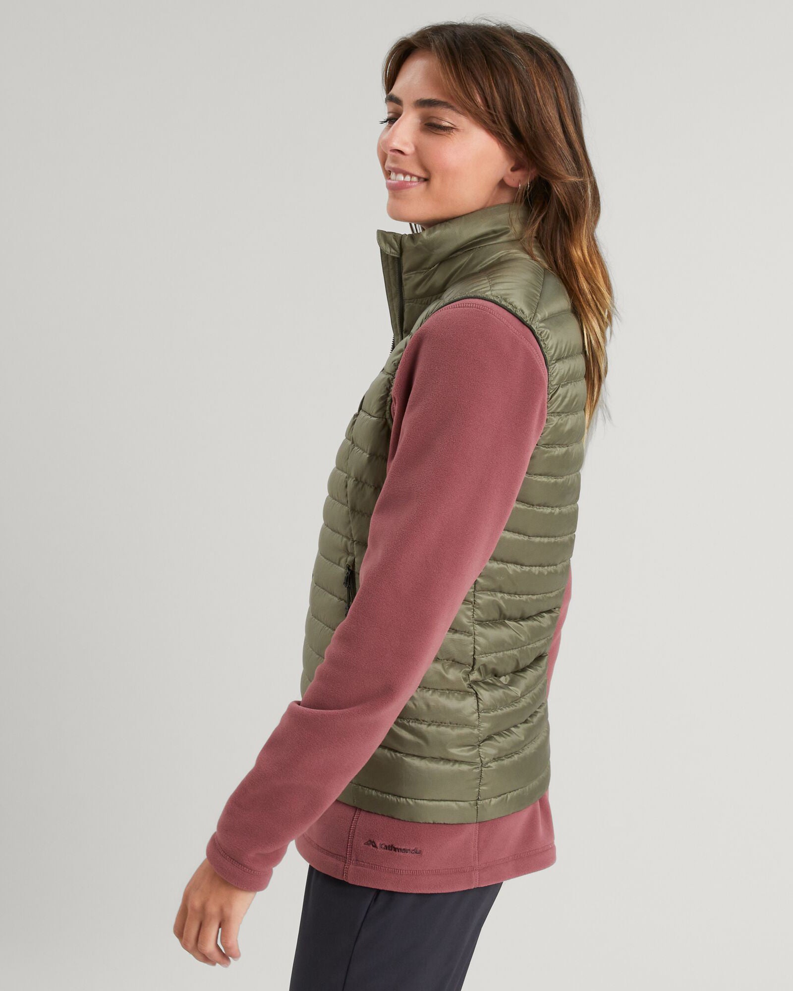 Women's Heli R Down Vest - Beech – Kathmandu NZ
