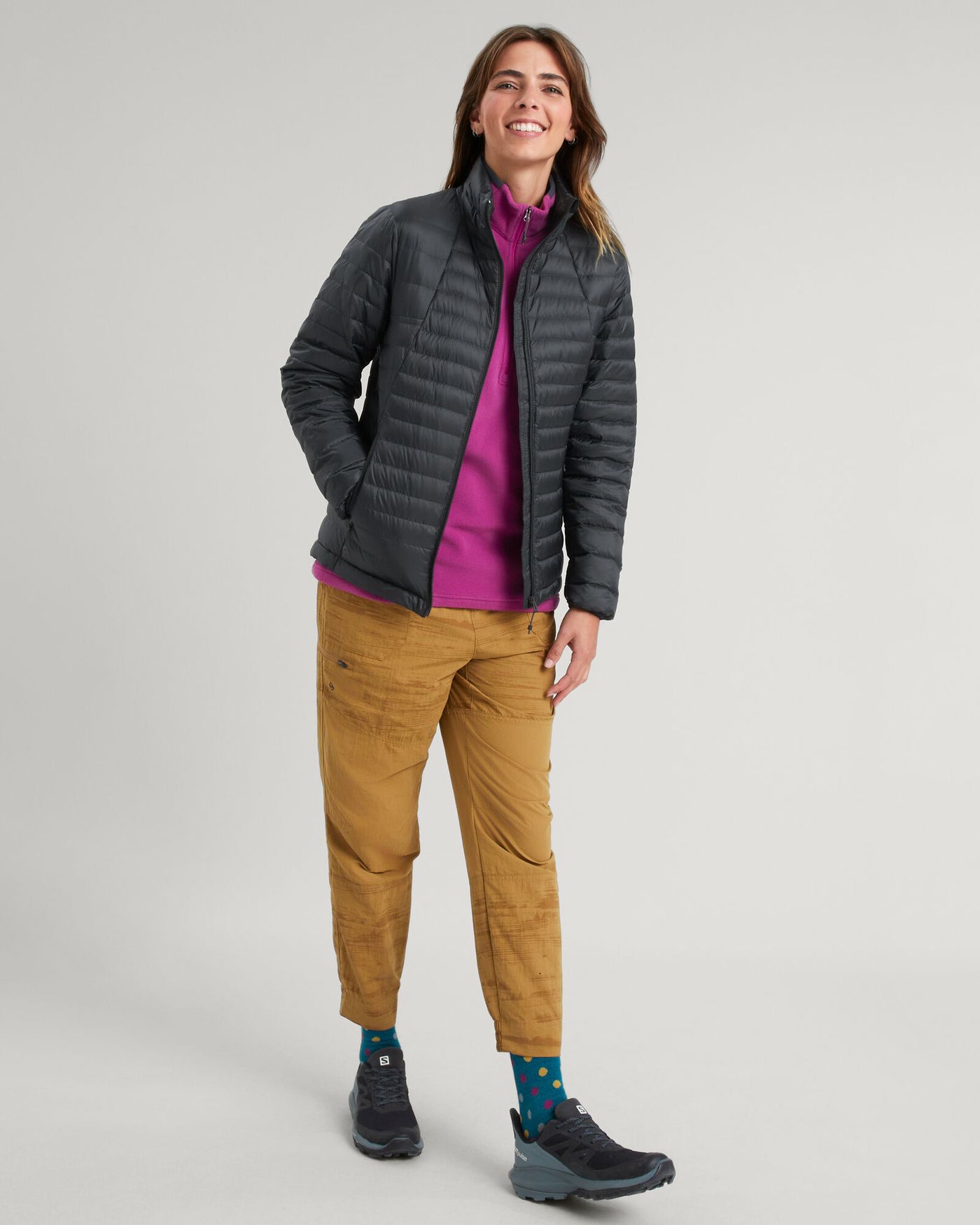 Women's Heli R Down Jacket - Black Stingray – Kathmandu NZ