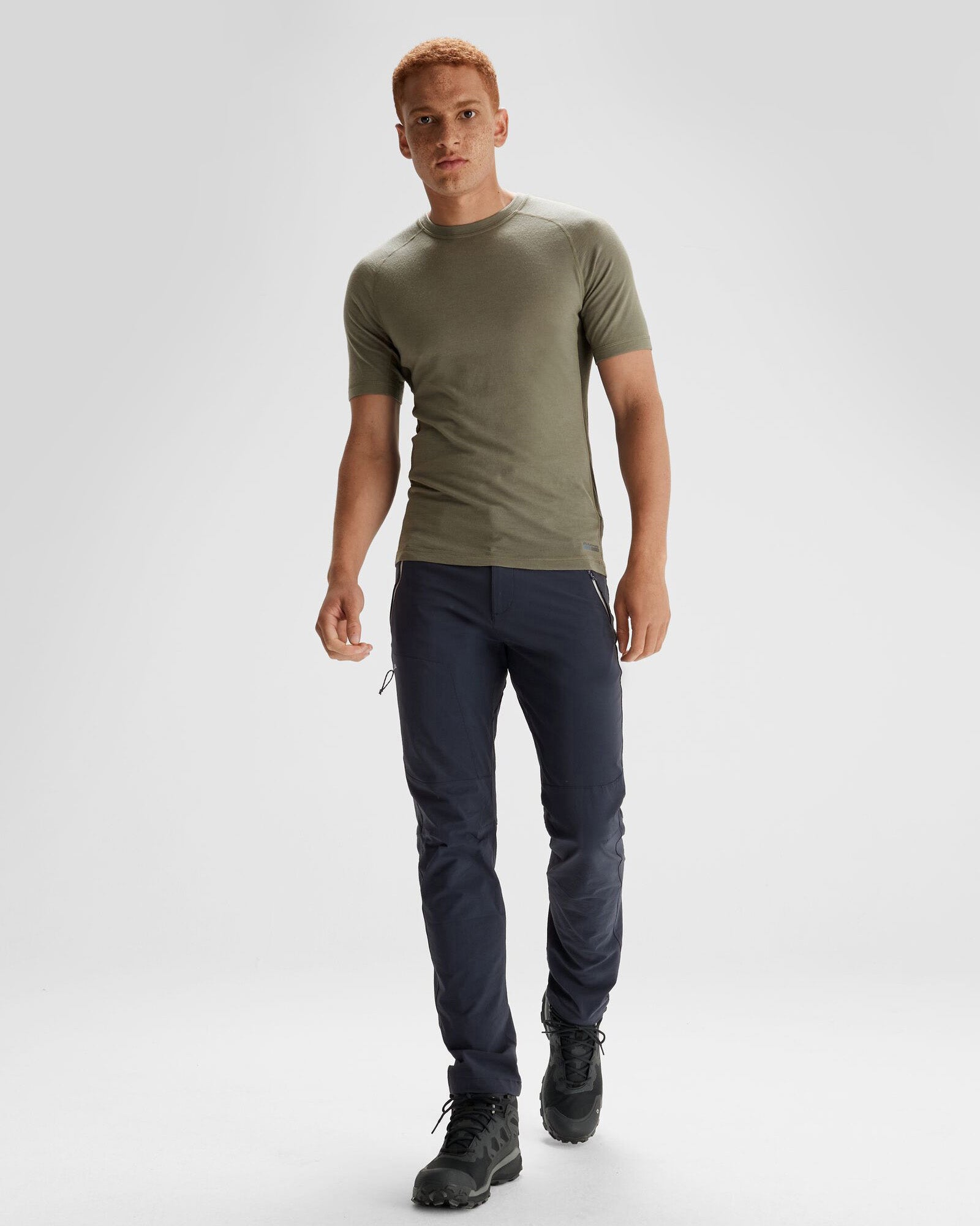 Men's K-Merino 125 Baselayer T-shirt - Beech/Dark Moss – Kathmandu NZ