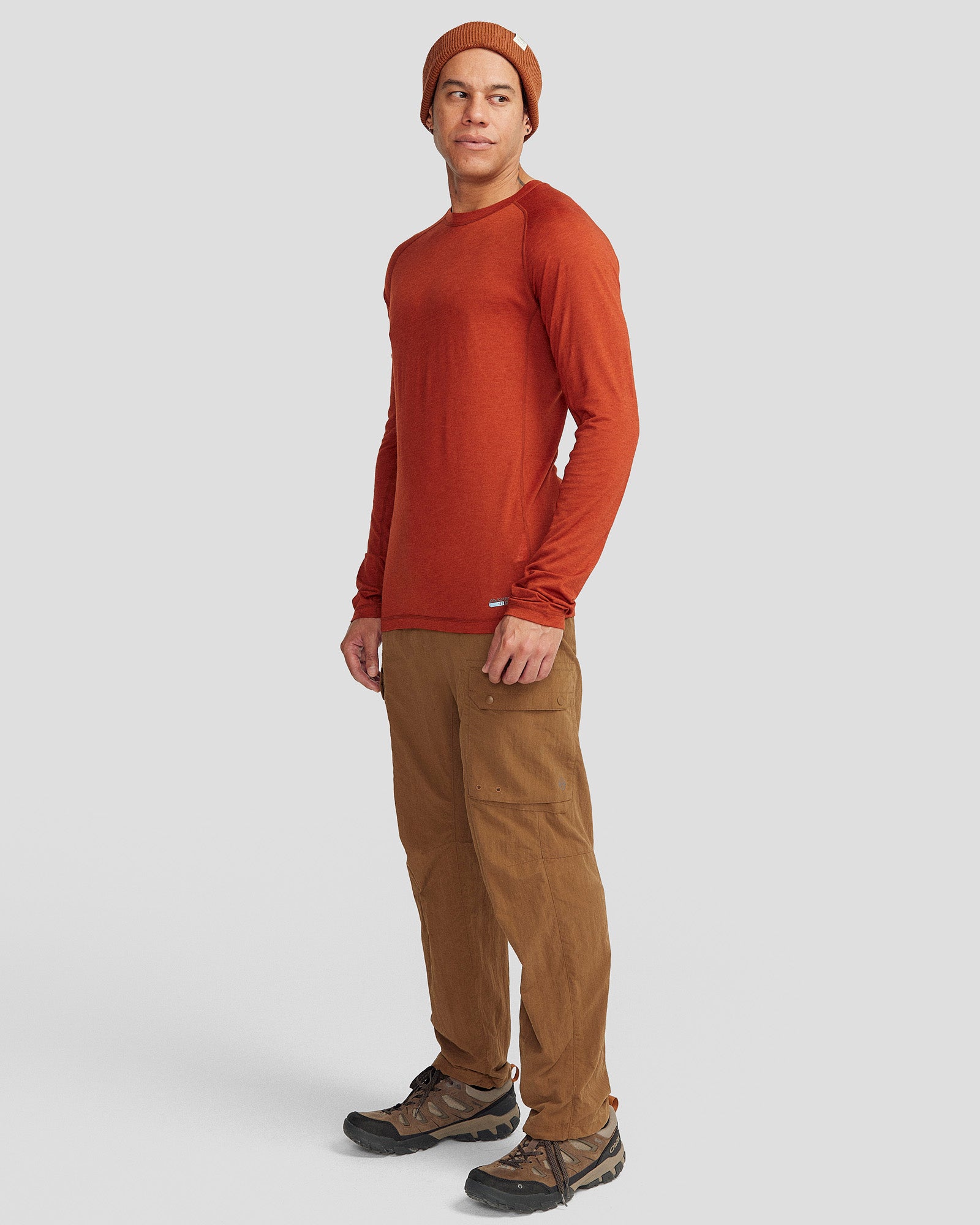 Men's K-Merino 125 Baselayer Top - Redwood – Kathmandu NZ