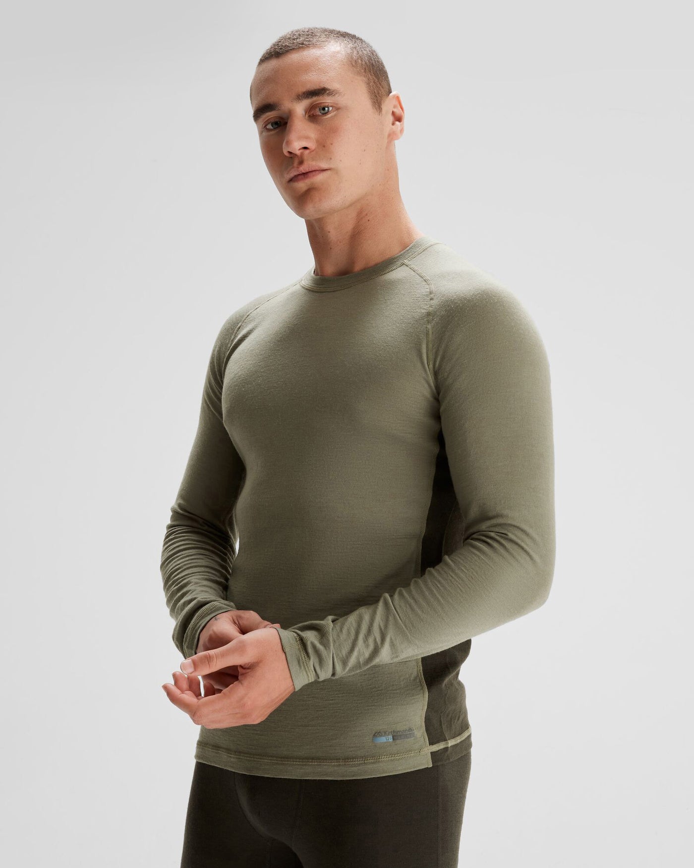 Men's K-Merino 125 Baselayer Top - Beech/Dark Moss – Kathmandu NZ