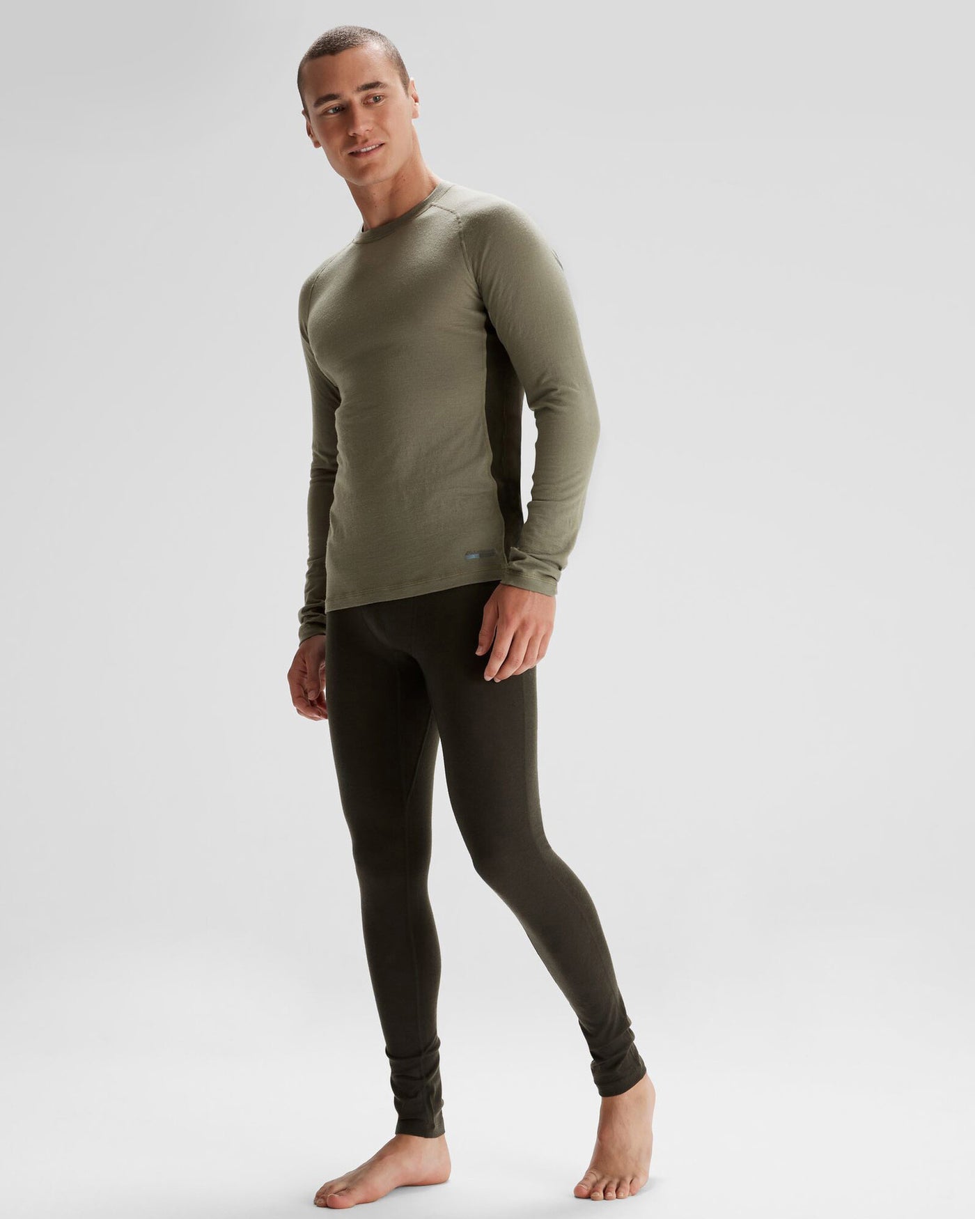 Men's K-Merino 125 Baselayer Top - Beech/Dark Moss – Kathmandu NZ