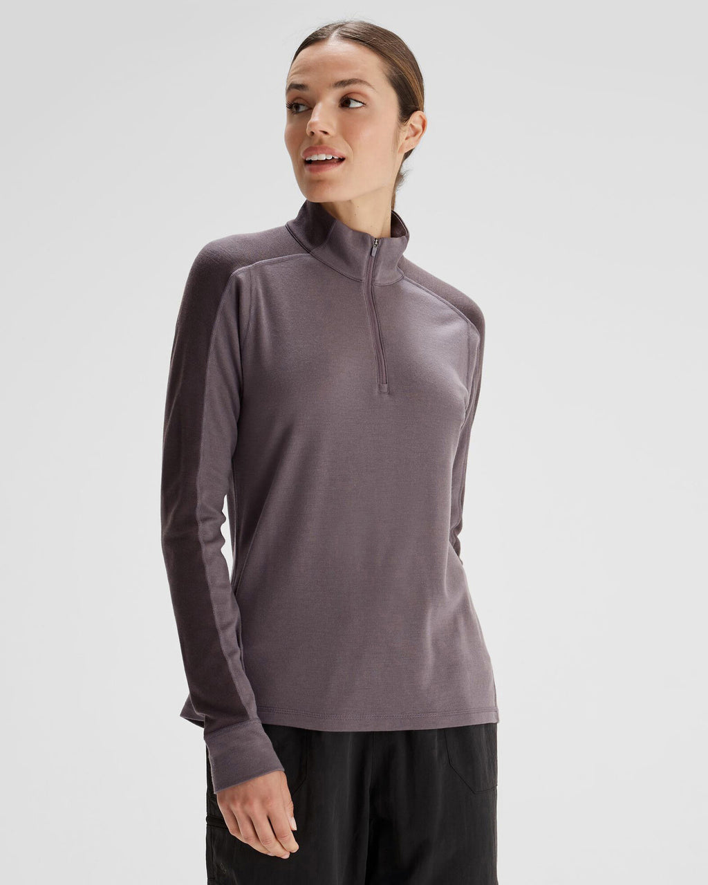 Women's K-Merino 250 Quarter Zip Top - Light Quartz/Dark Quartz ...