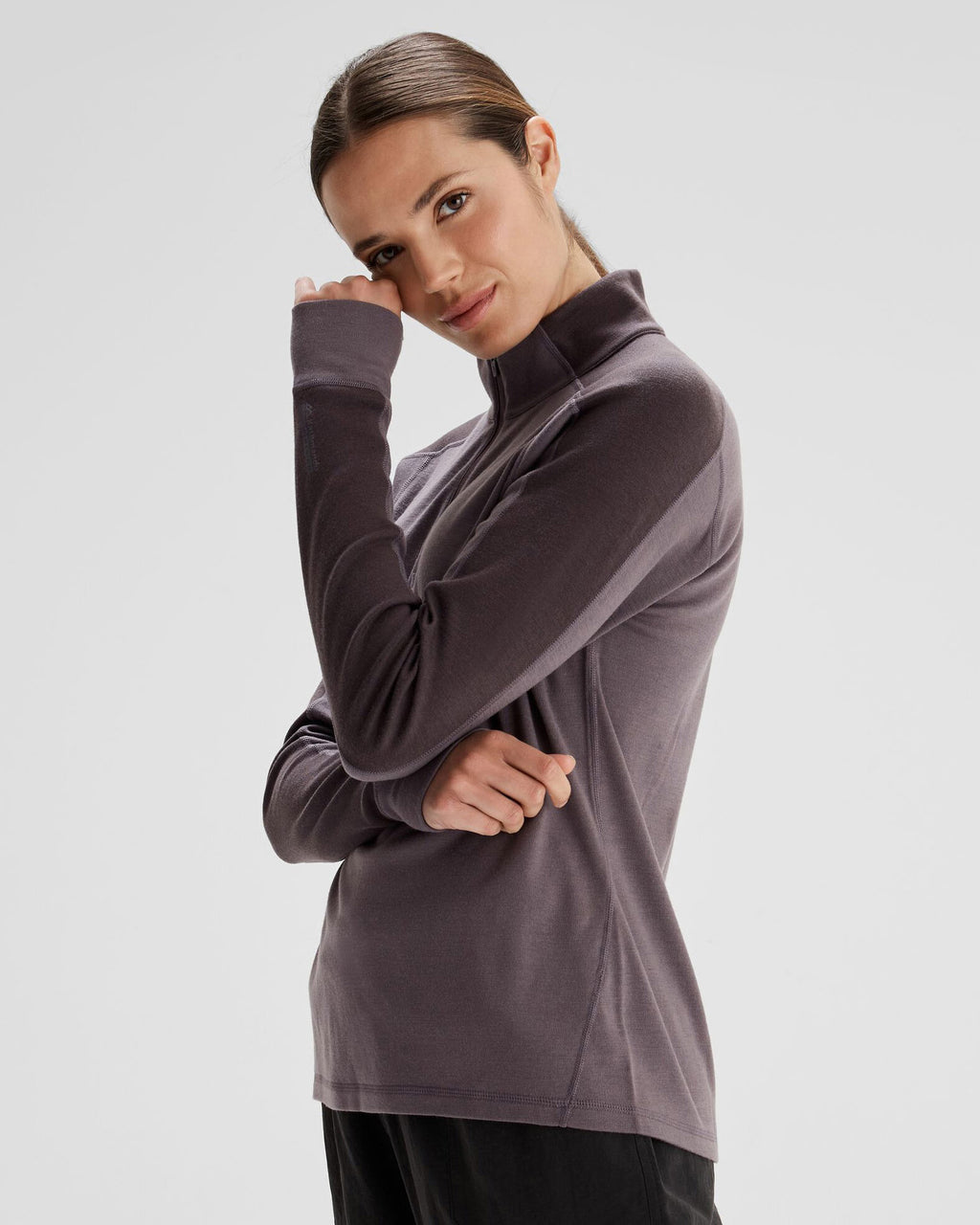 Women's K-Merino 250 Quarter Zip Top - Light Quartz/Dark Quartz ...