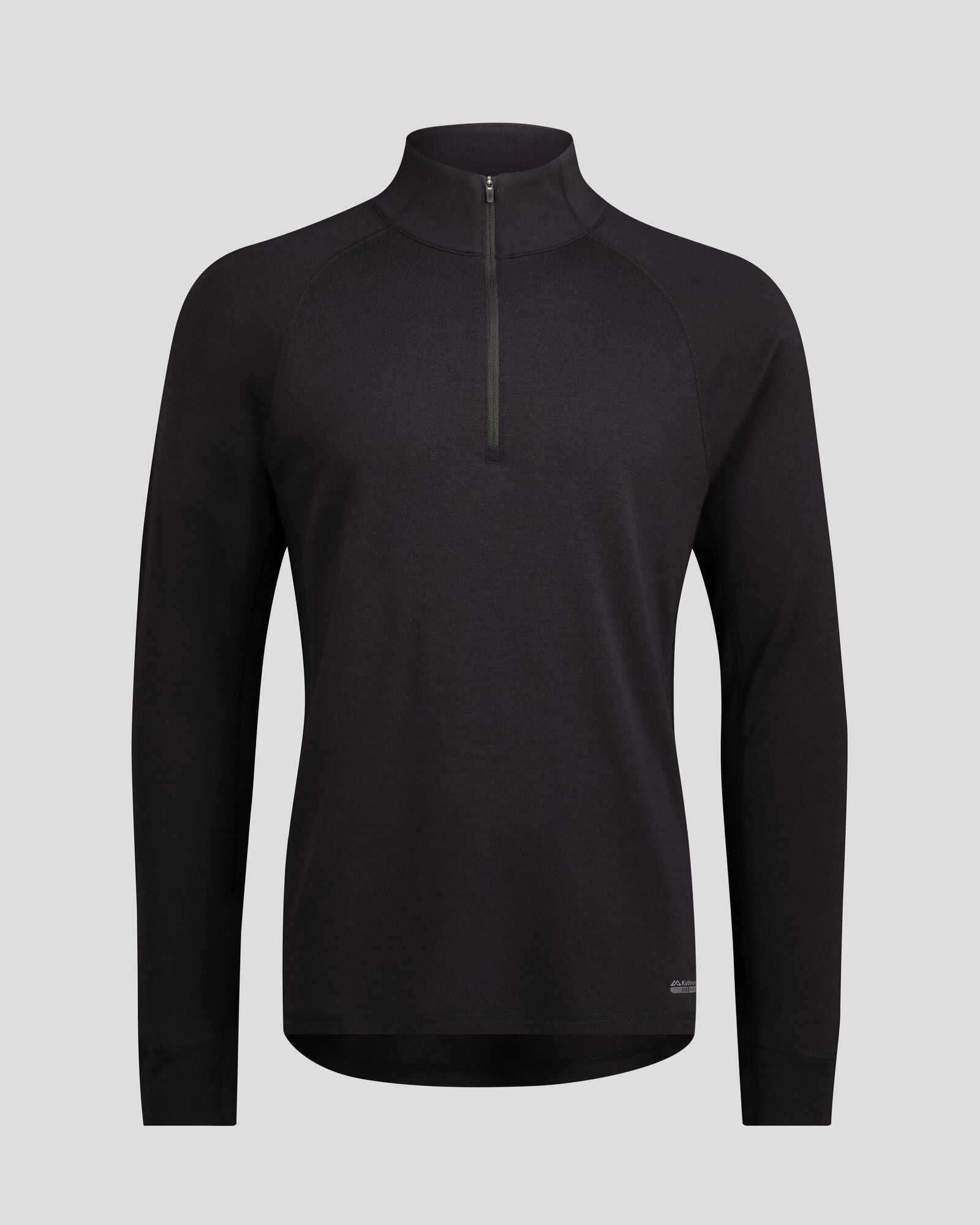 Men's K-Merino 250 Quarter Zip Long Sleeve - Black Stingray – Kathmandu NZ