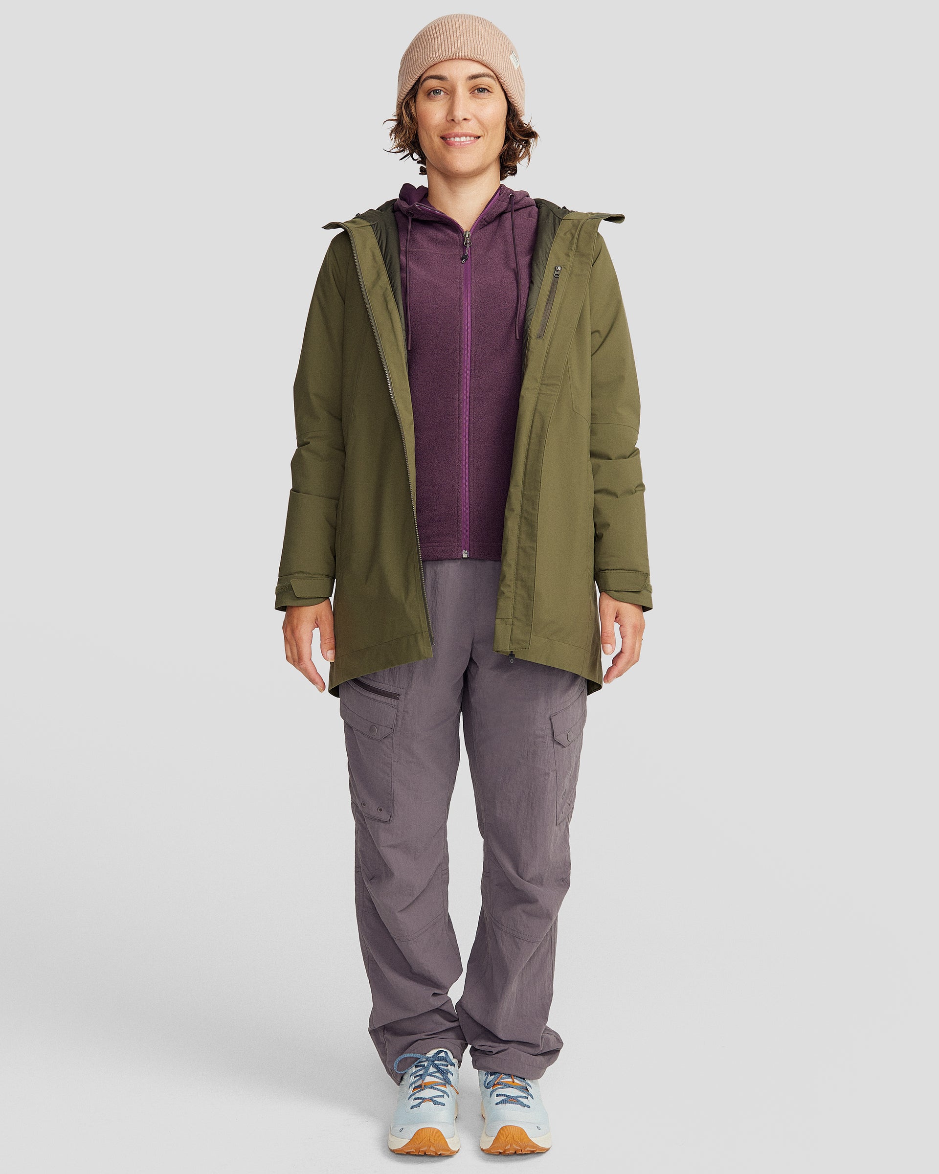 Women's Trailhead 2L novaLOFT Rain Parka - Light Moss – Kathmandu NZ