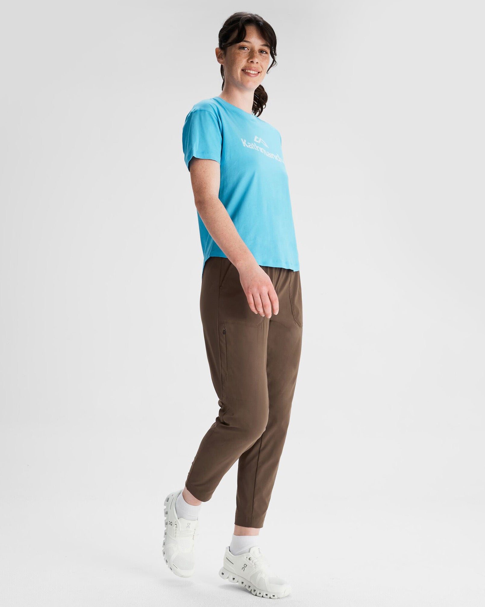 Women's Logo Organic Cotton T-shirt - Light Sea – Kathmandu NZ