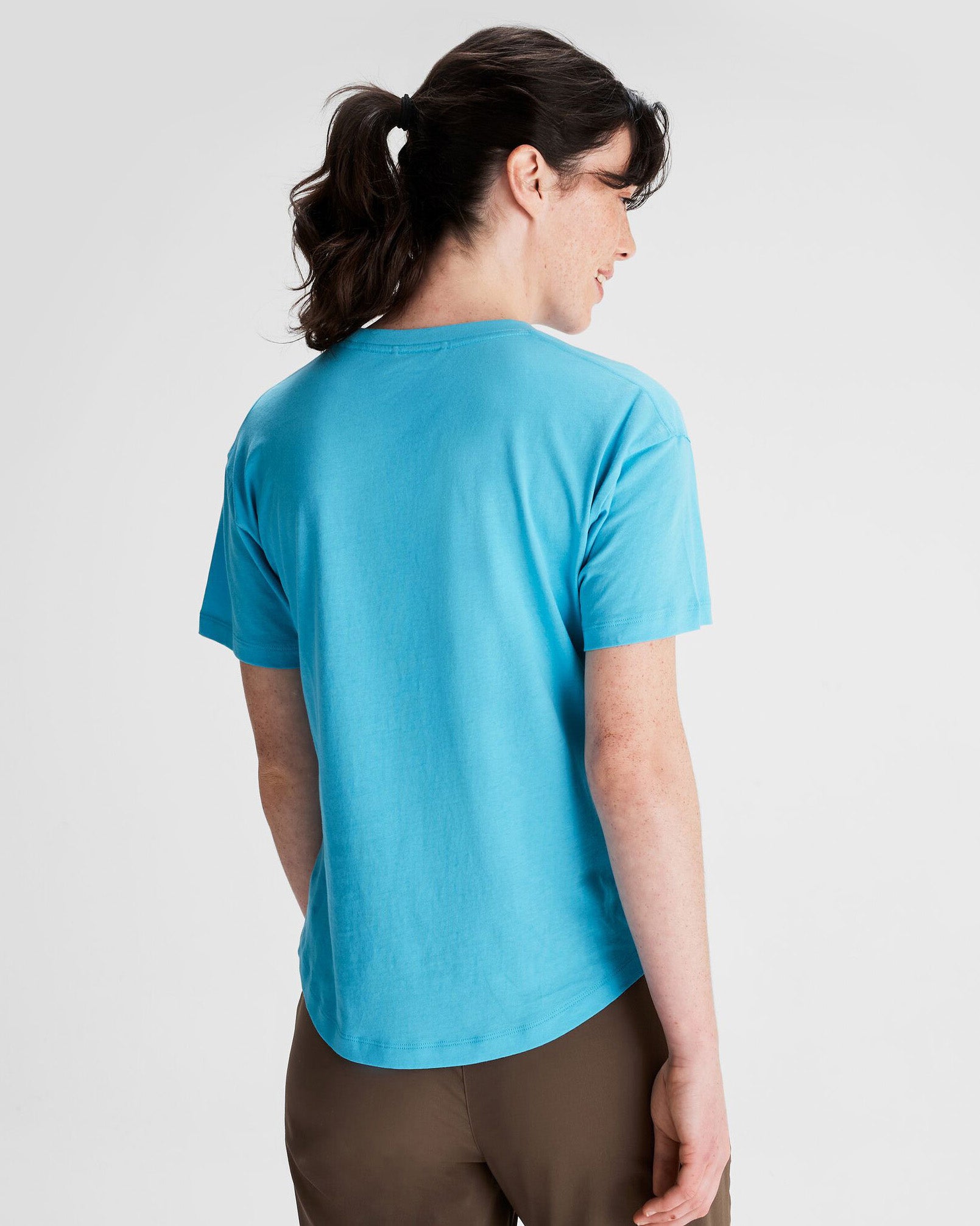 Women's Logo Organic Cotton T-shirt - Light Sea – Kathmandu NZ