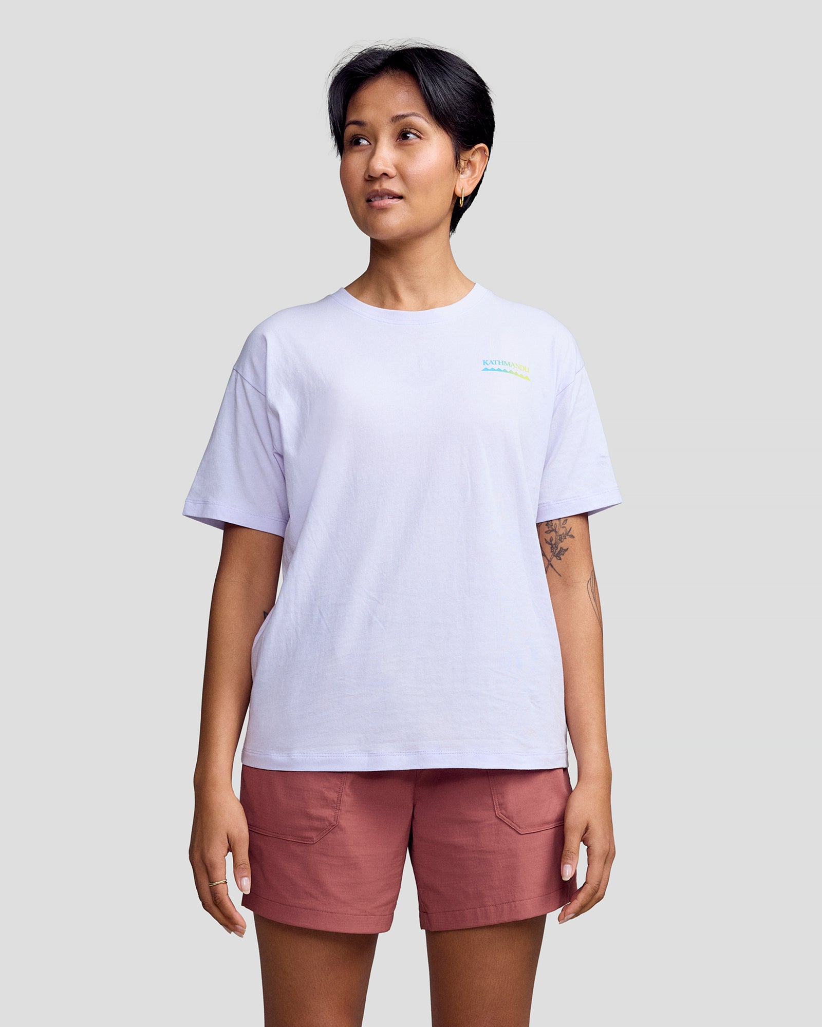 Women's Heritage Organic Cotton T-shirt - Bright Lilac – Kathmandu NZ