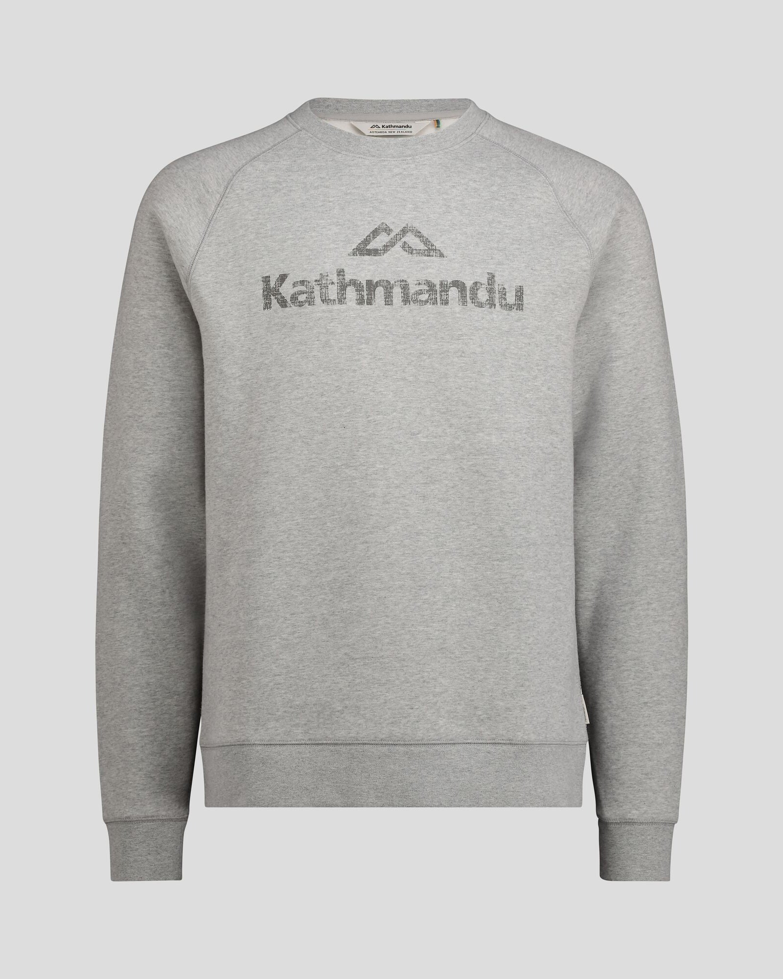 Men's Kathmandu Logo Crew Sweater - Light Grey Marle – Kathmandu NZ