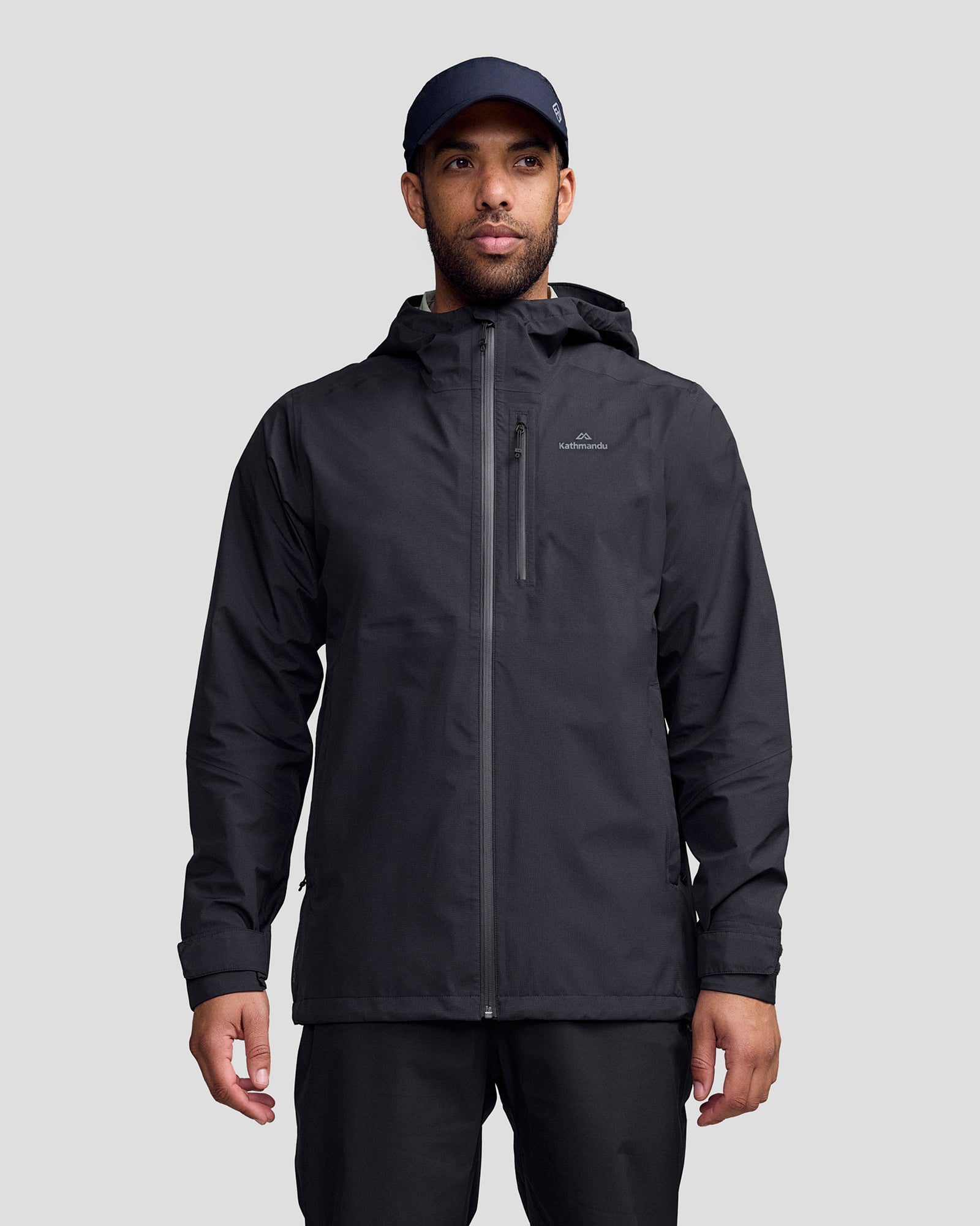 Men's Ridge 3L GORE-TEX Rain Jacket - Black Stingray – Kathmandu NZ