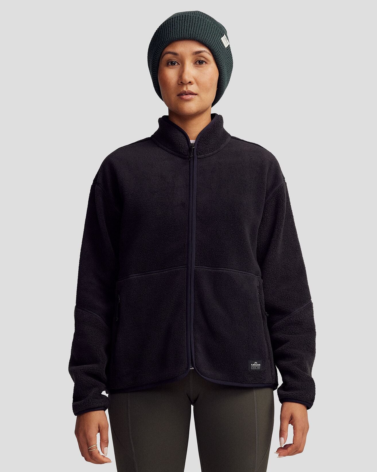 Women's Trailhead Fleece Jacket - Black Stingray – Kathmandu NZ