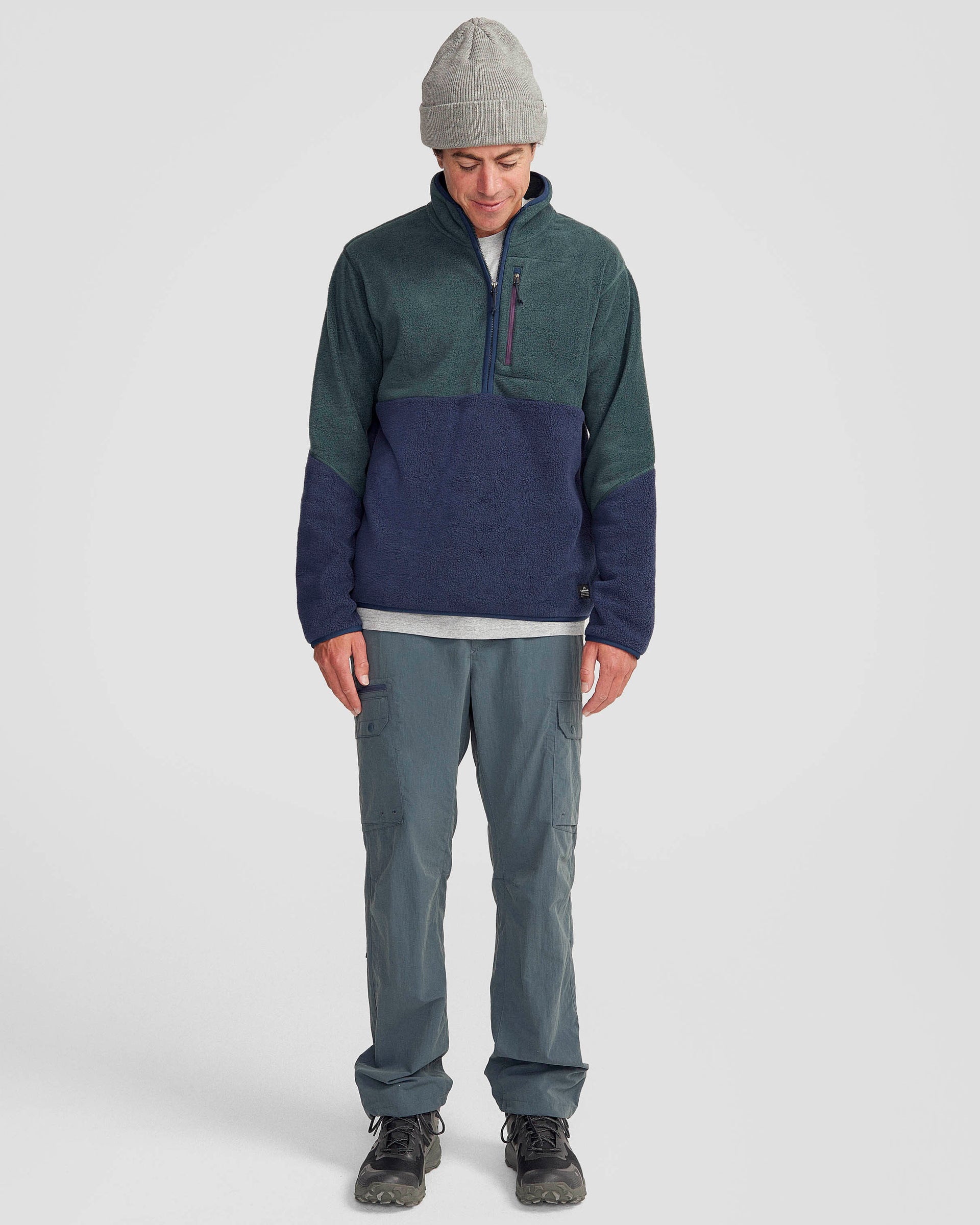 Men's Trailhead Fleece 1/4 Zip Pullover - Deep Forest/Pure Navy ...