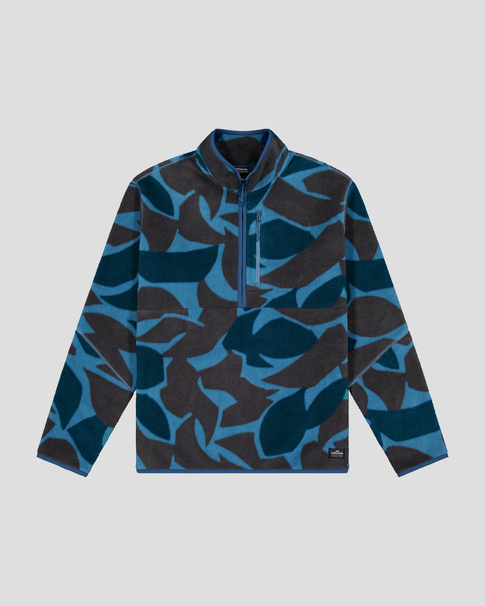 Men's Trailhead Fleece 1/4 Zip Pullover - Washed Blue Forest Floor Pri ...