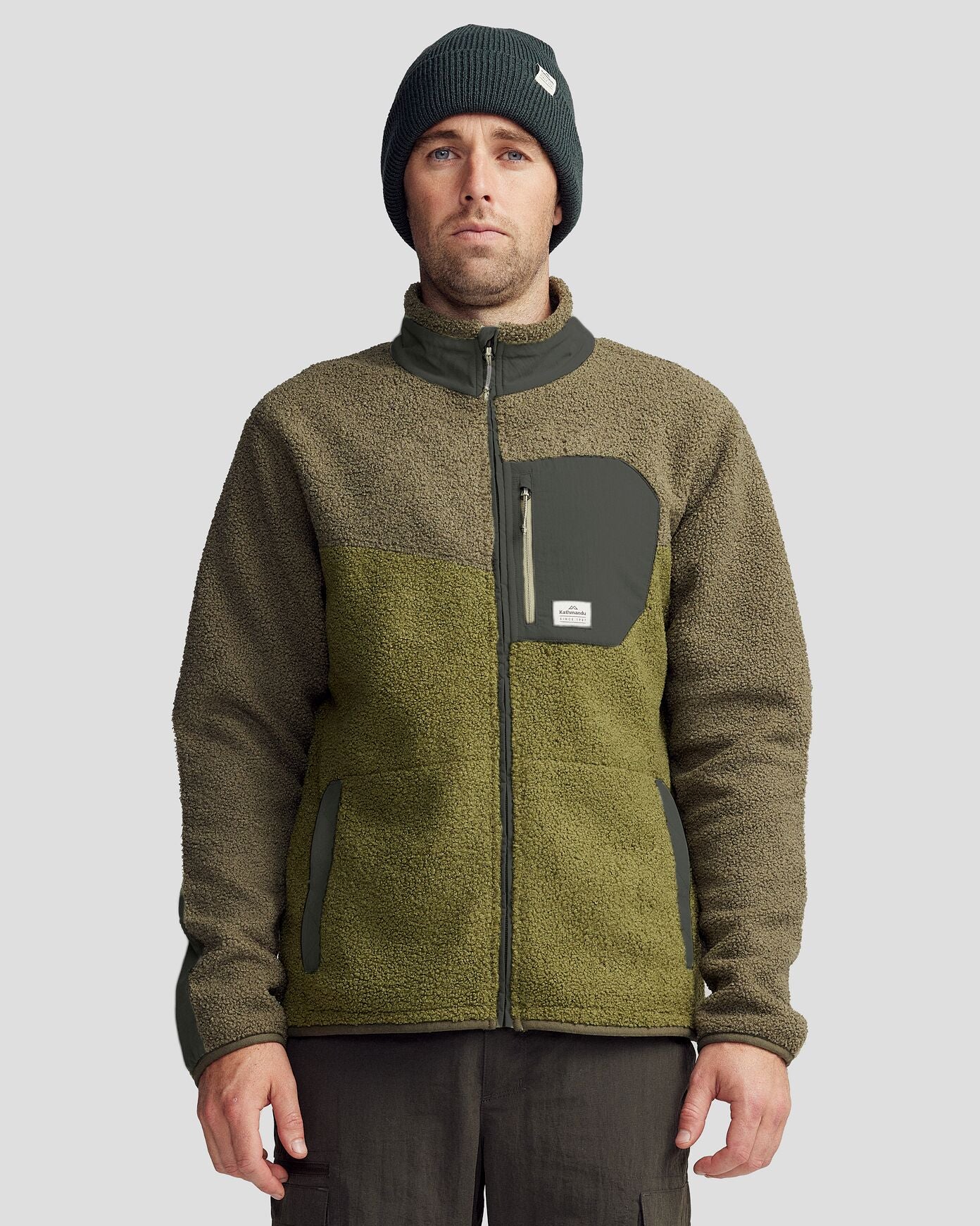 Men's Co-Z High Pile Jacket v3 - Light Moss/Dark Fern – Kathmandu NZ