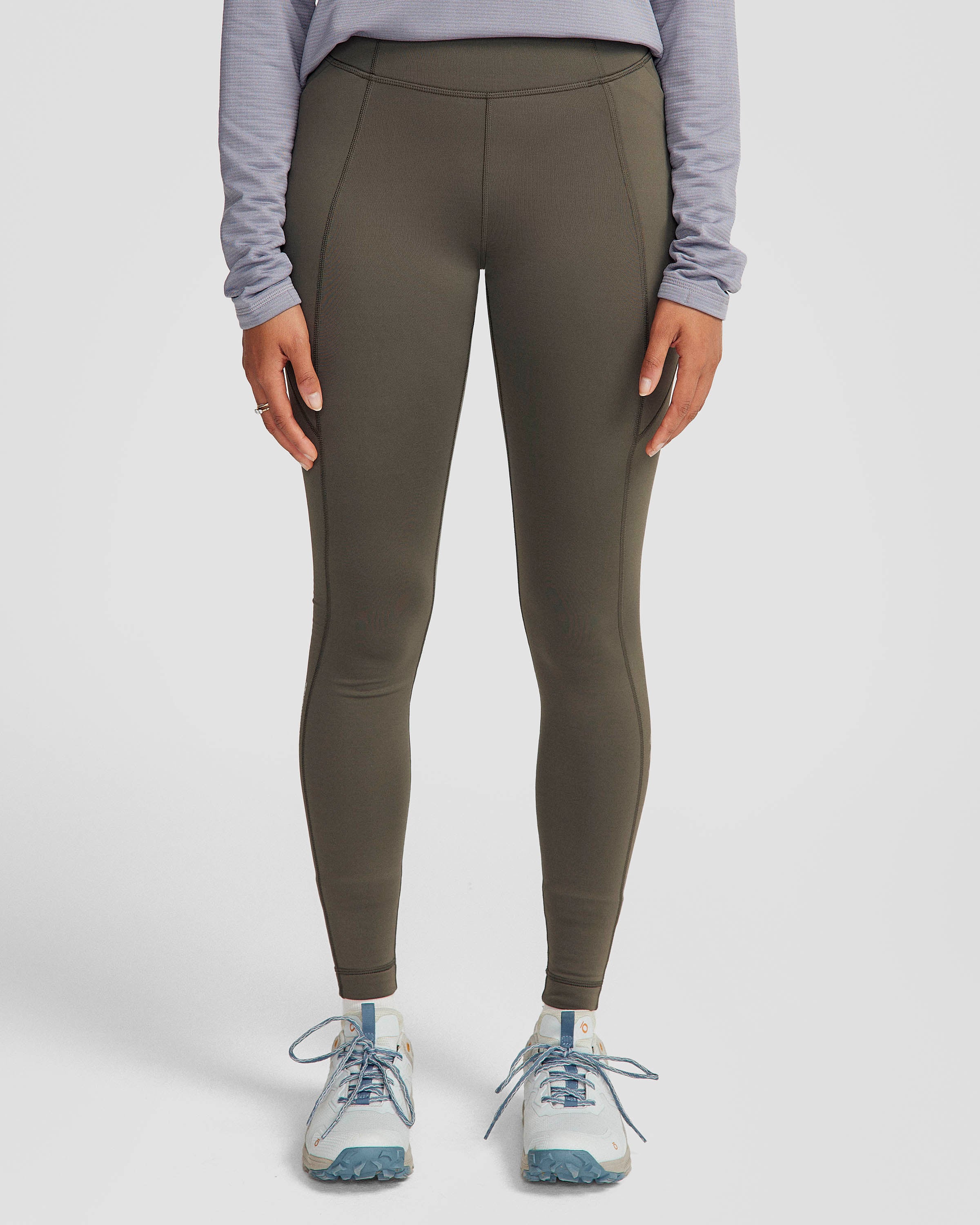 Women's Seeker Winter Leggings - Dark Moss – Kathmandu NZ