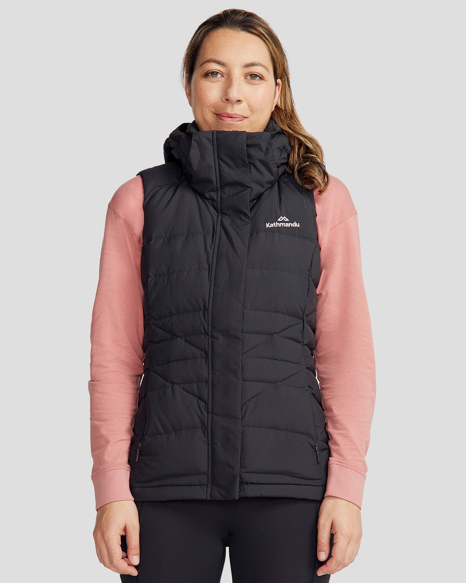 Women's Winterburn Hooded Down Vest - Black – Kathmandu NZ