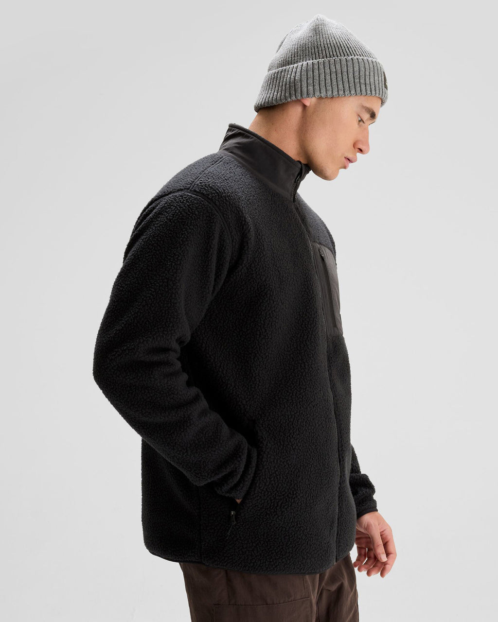 Men's Co-Z High Pile Jacket - Black – Kathmandu NZ