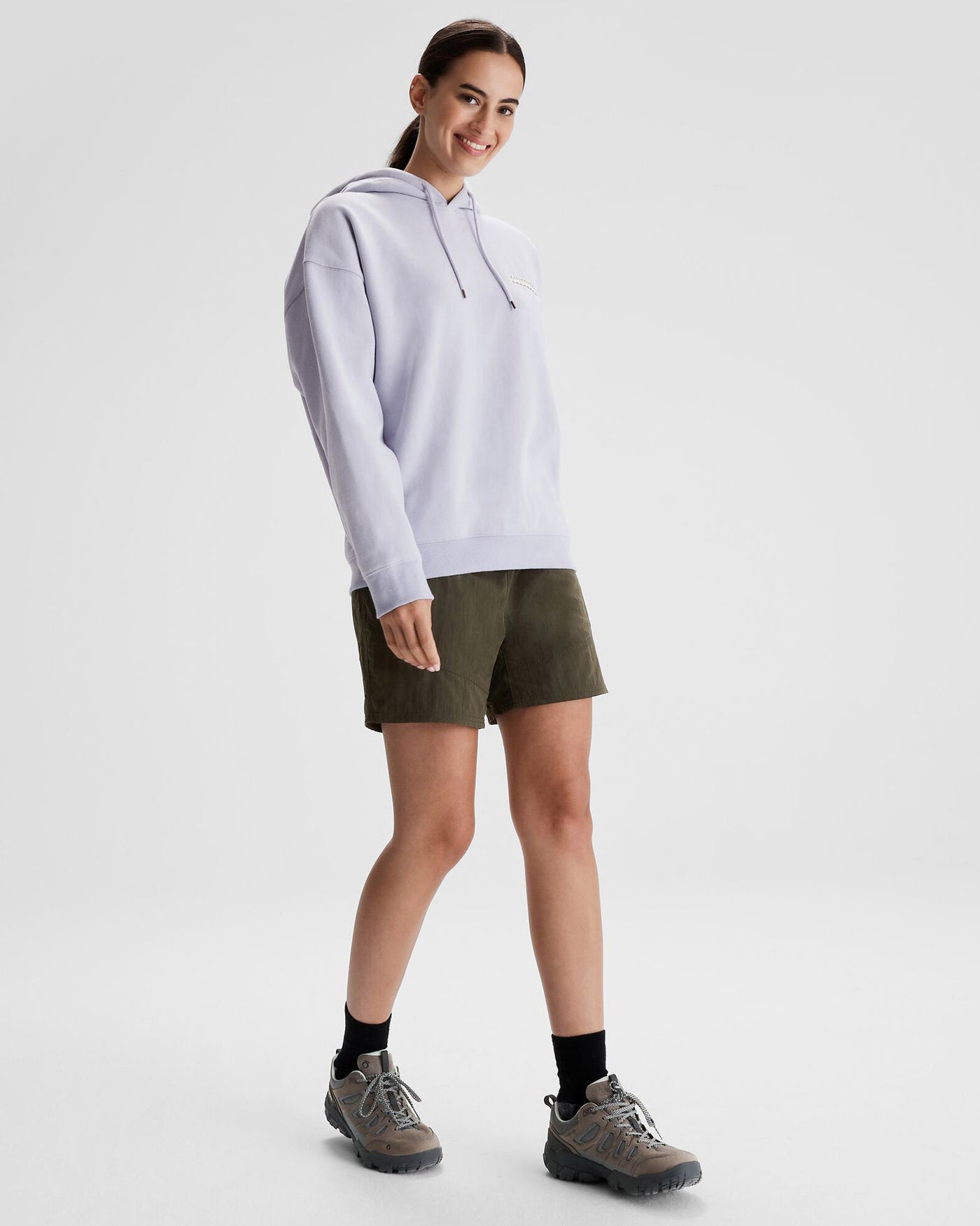 Women's Kathmandu Heritage Logo Slouchy Hoodie - Dusty Lilac – Kathmandu NZ