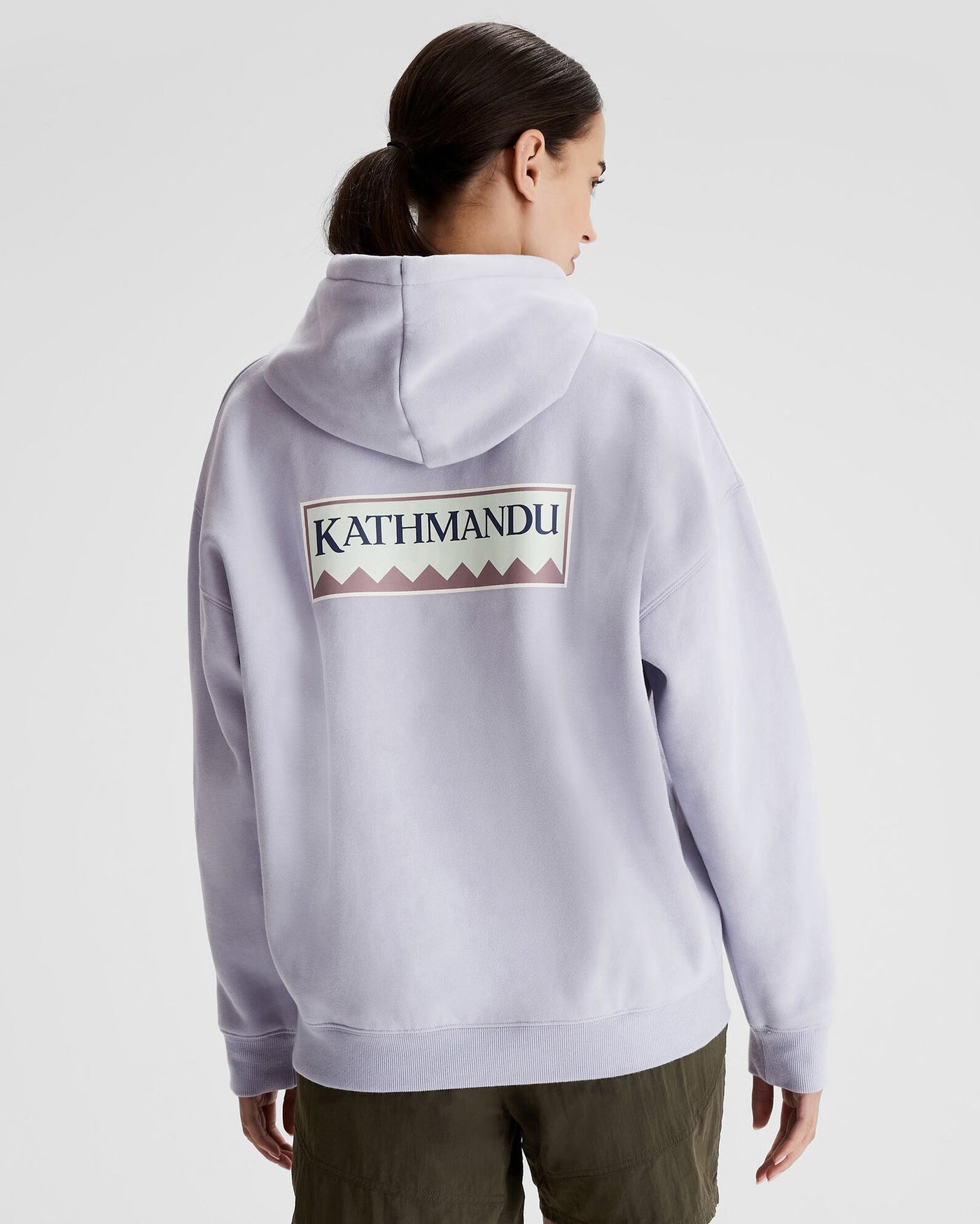 Women's Kathmandu Heritage Logo Slouchy Hoodie - Dusty Lilac – Kathmandu NZ