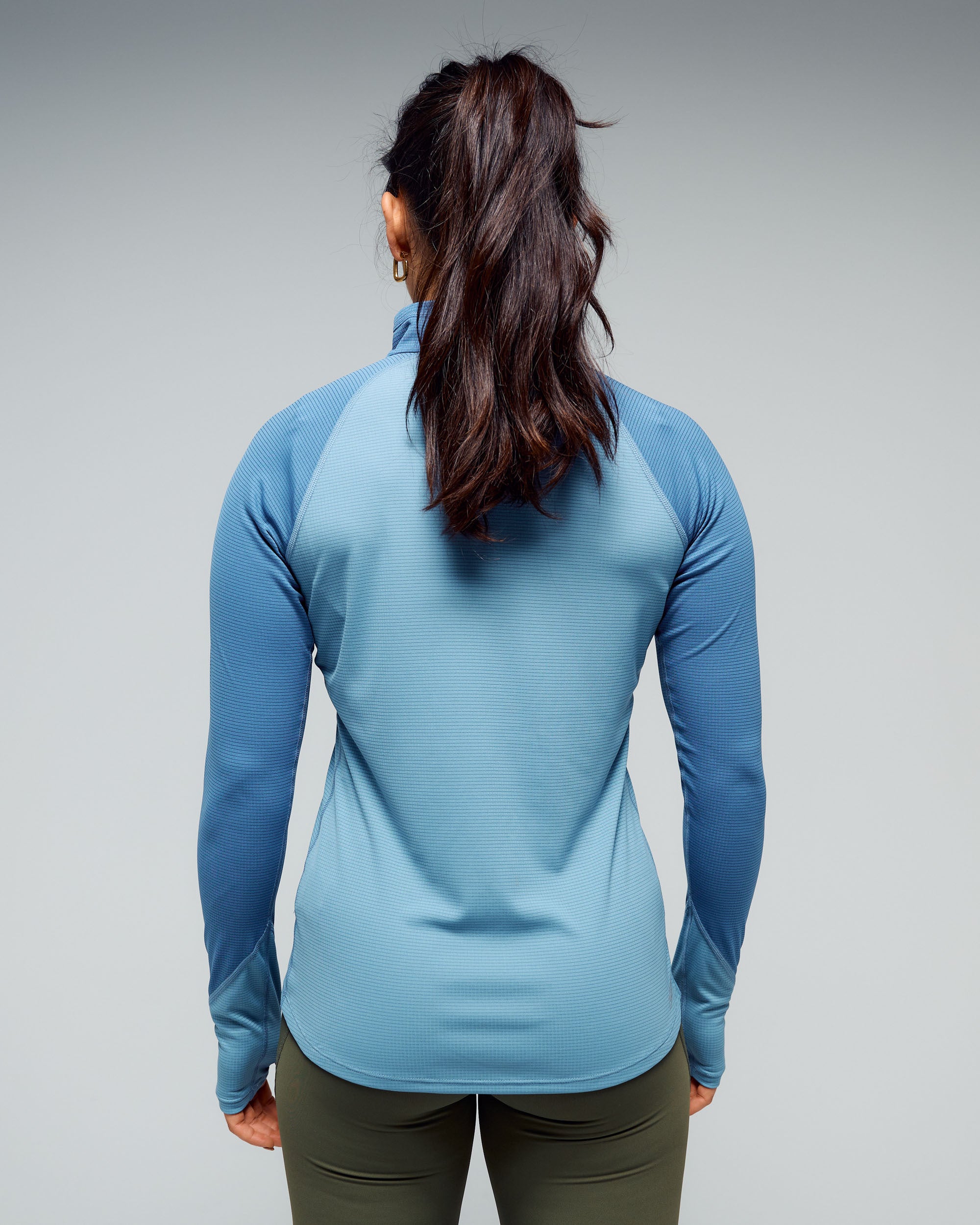 Women's KMDAction Quarter Zip Baselayer Top - Moonlight/Bluehaze ...