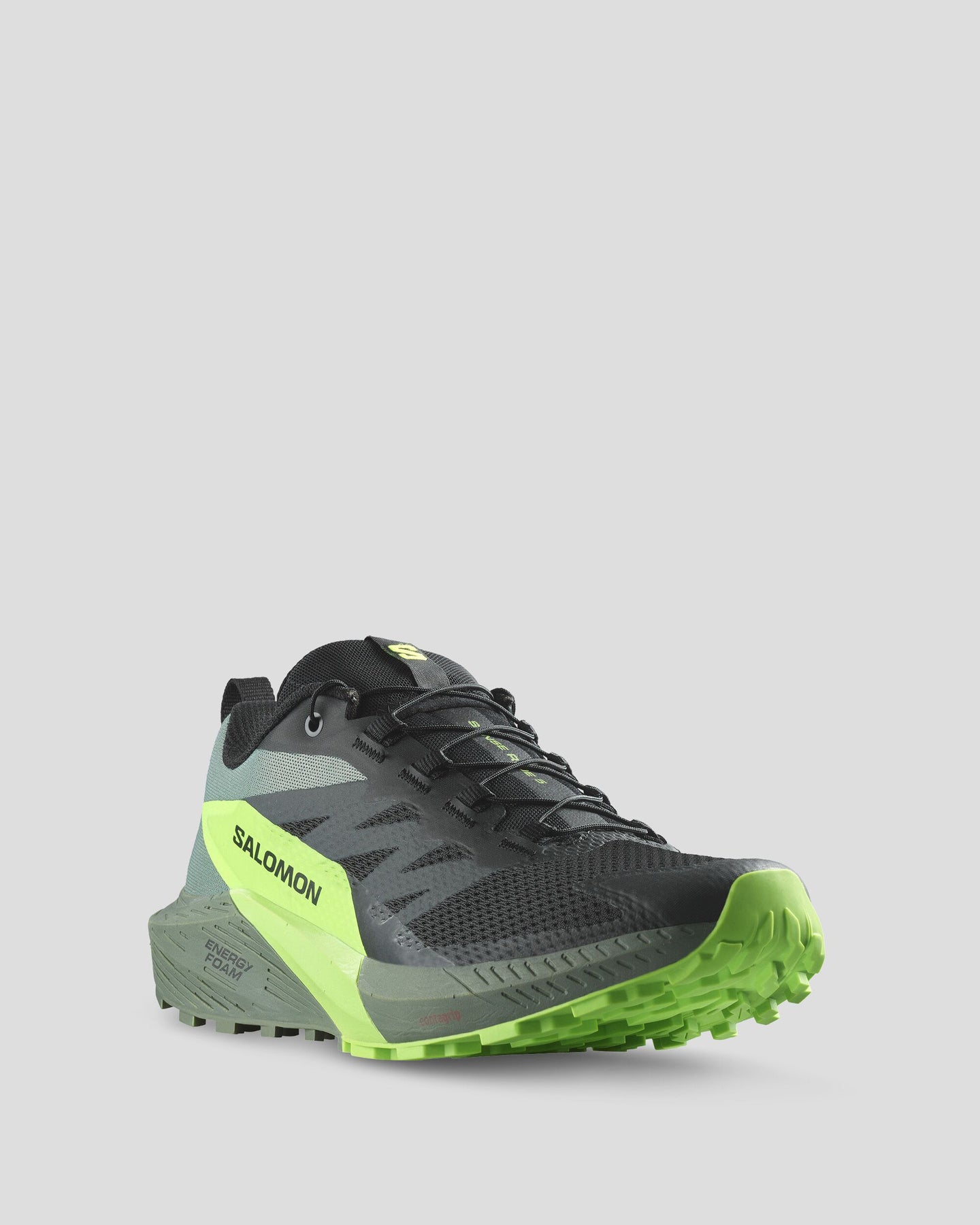 Men's Salomon Sense Ride 5 Trail Running Shoes - Black/Laurel Wreath/G ...