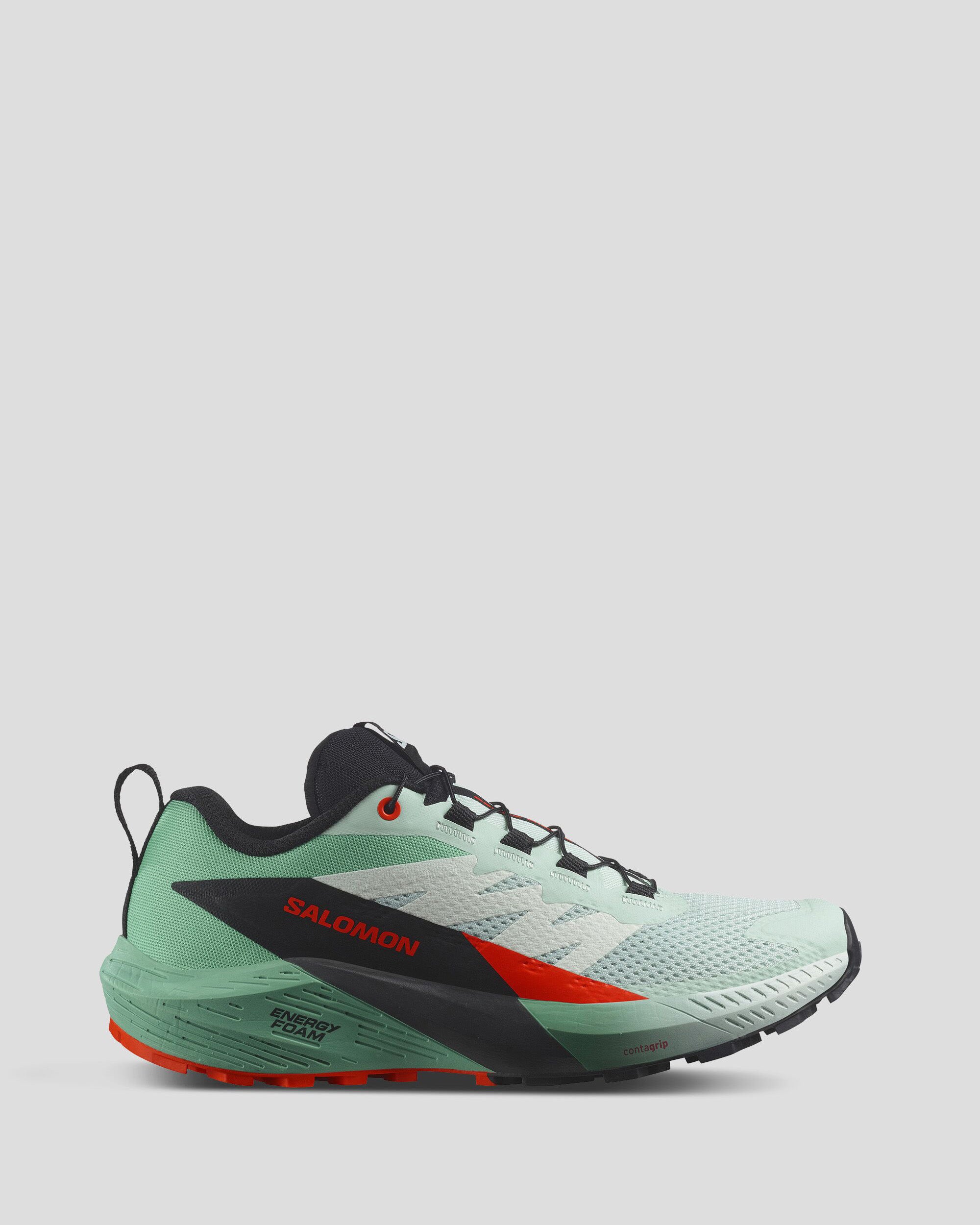 Women's Salomon Sense Ride 5 Trail Running Shoes - Black/Bay/Cherry To ...