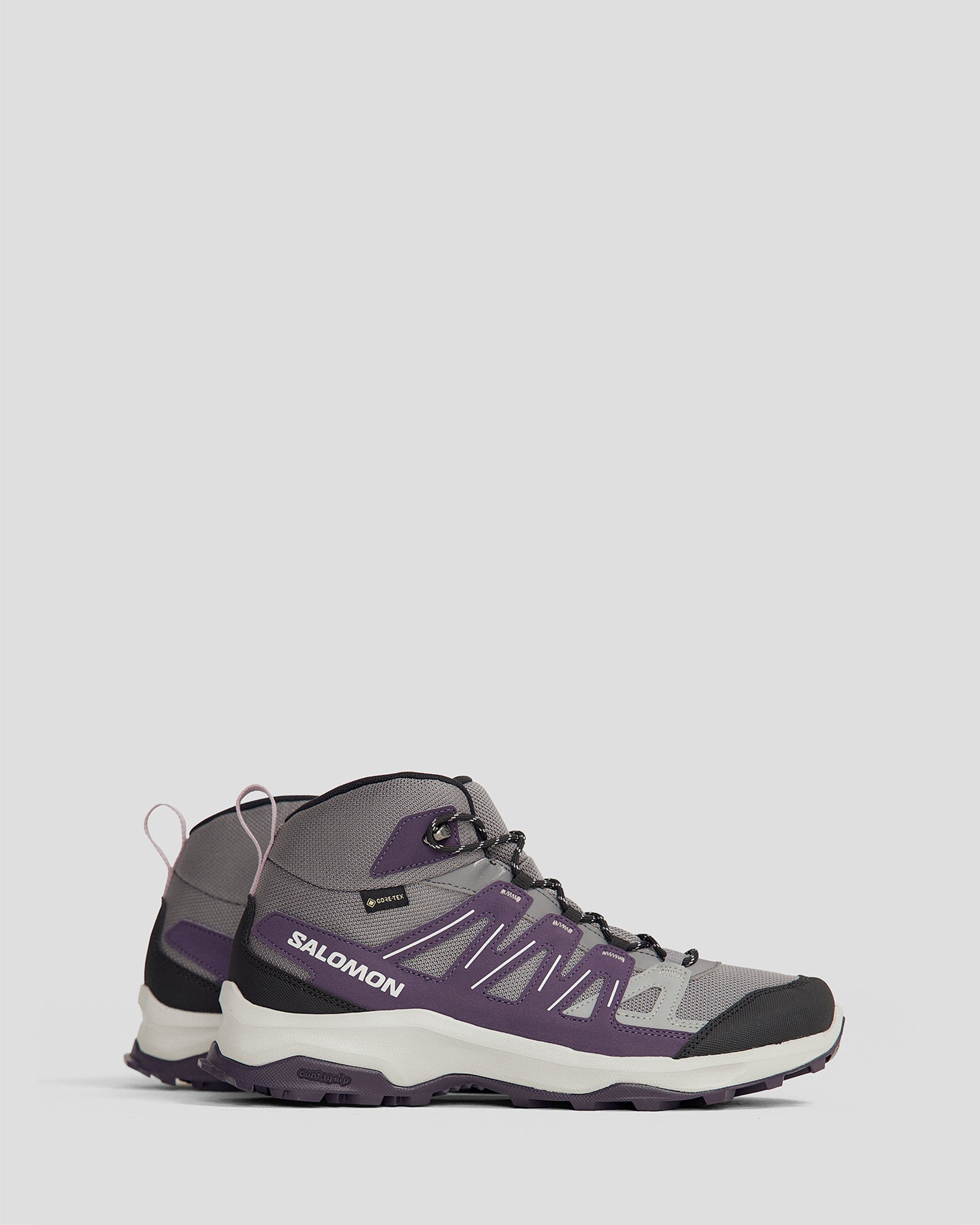 Women's Salomon Grivola Mid Waterproof Hiking Boots - Qush/Night/Quail ...