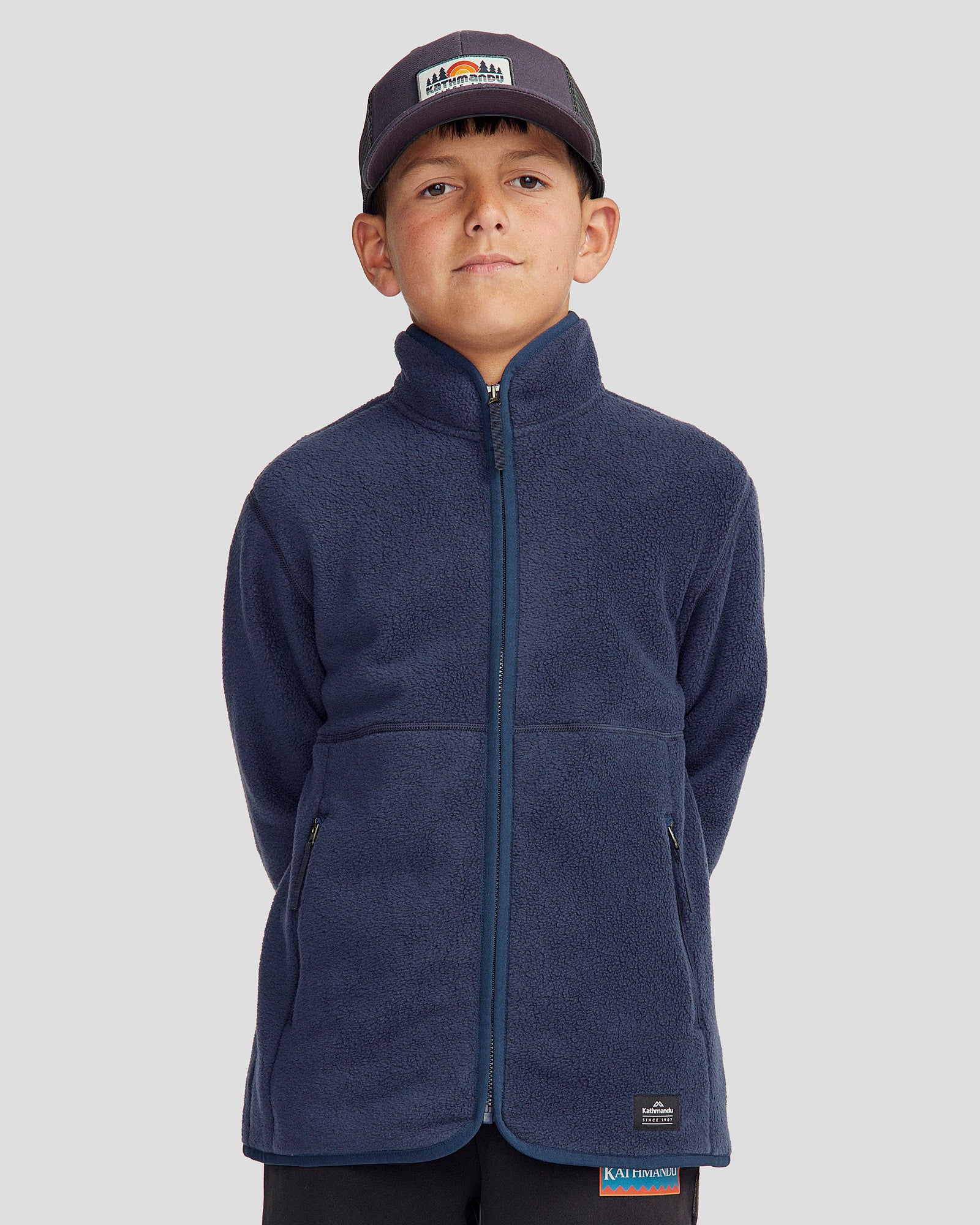 Kids Trailhead Fleece Jacket - Pure Navy – Kathmandu NZ