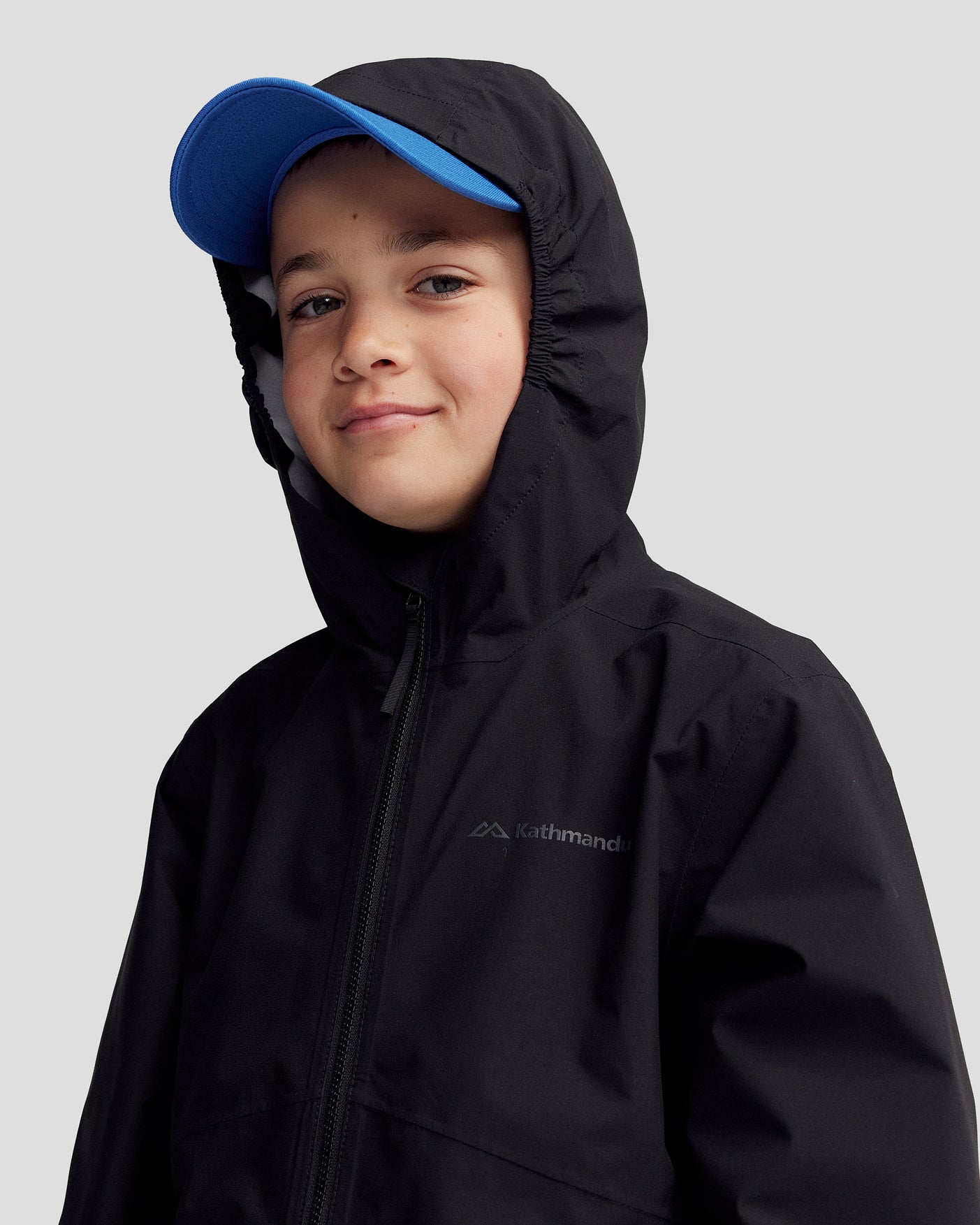 Kids’ Trailhead Stretch 2.5L Rain Jacket - Black – Kathmandu NZ